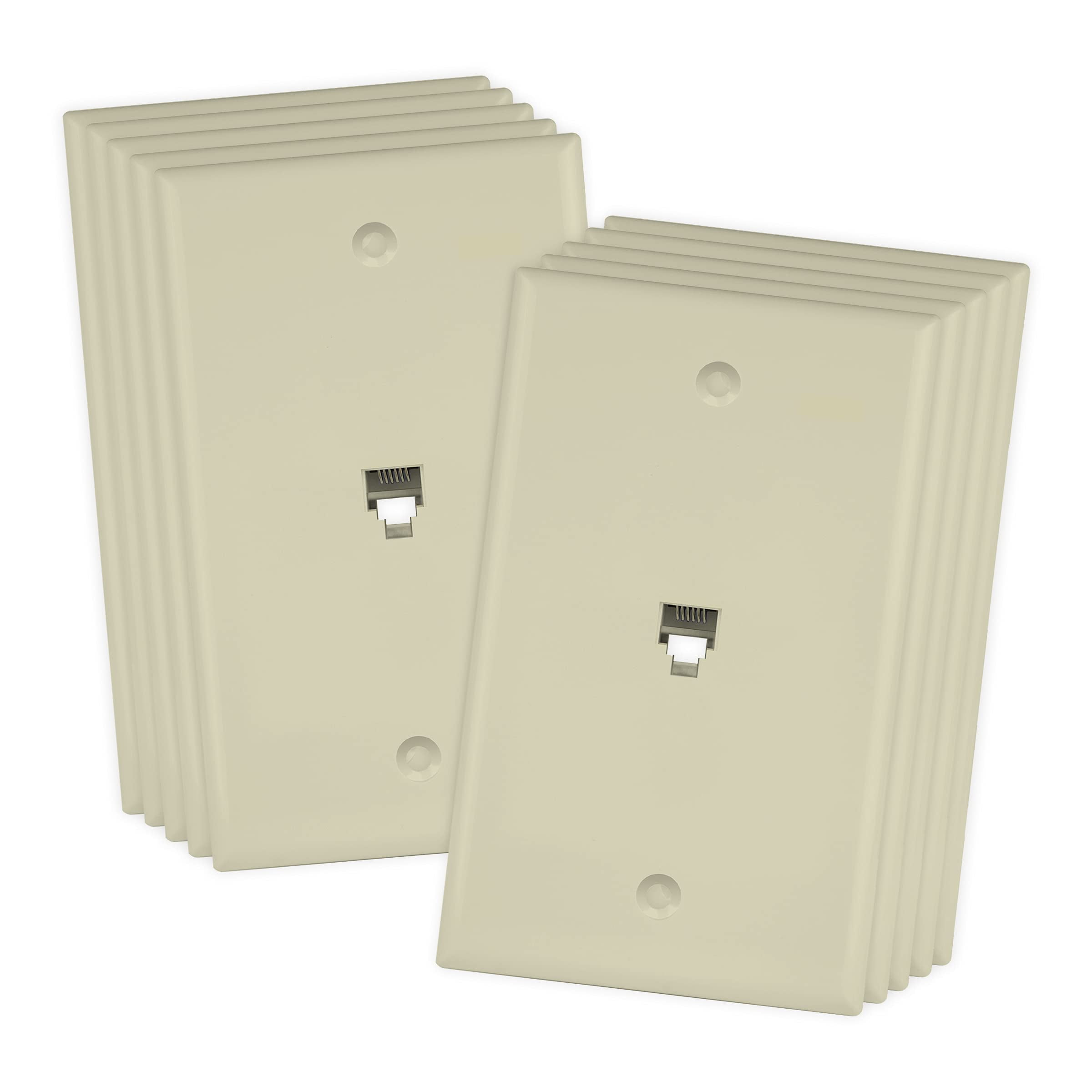 ENERLITES RJ11 Telephone Jack Wall Plate, 6-Position 6-Conductor 6P6C ...