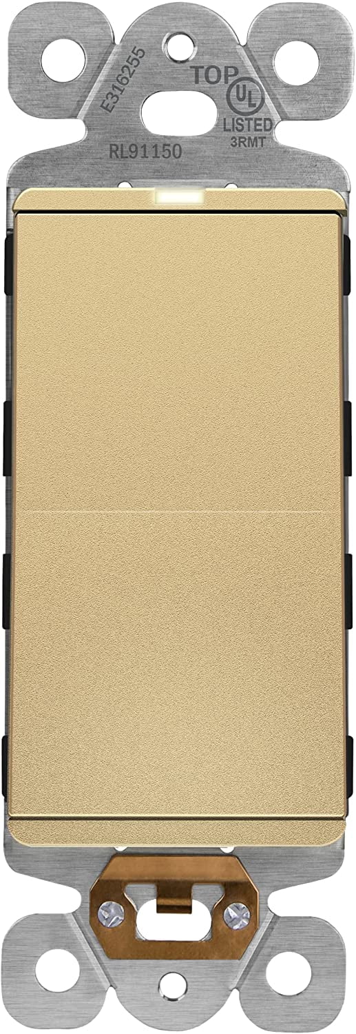 ENERLITES Reve Collection Lighted Decorator Paddle Switch, Matte Finish ...