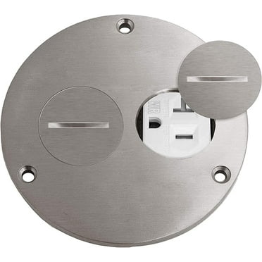 Brass Plated Concealed Receptacle Floor Box Kit - Walmart.com