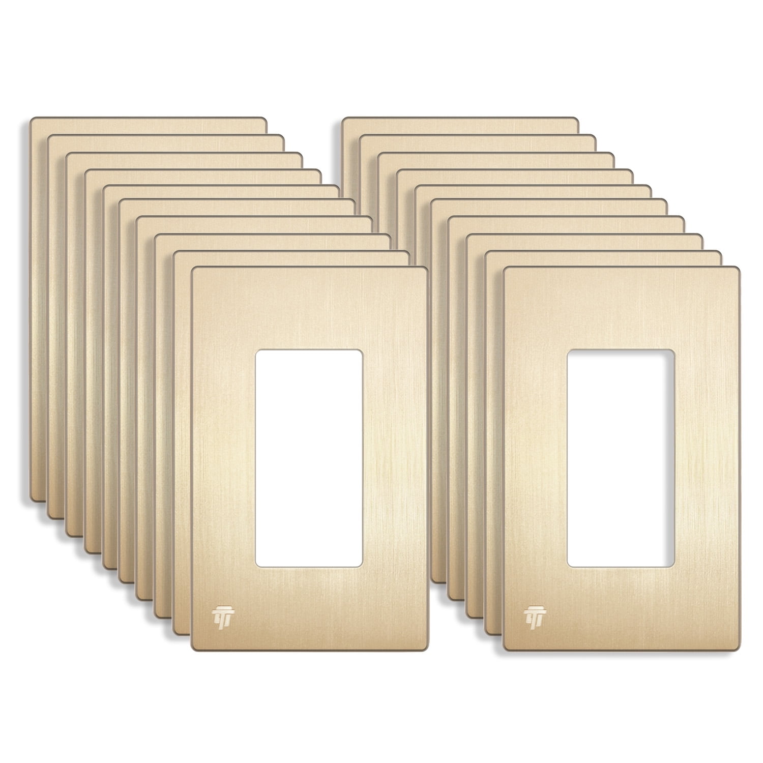 ENERLITES Screwless Decorator Wall Plate, Child Safe Outlet Covers ...