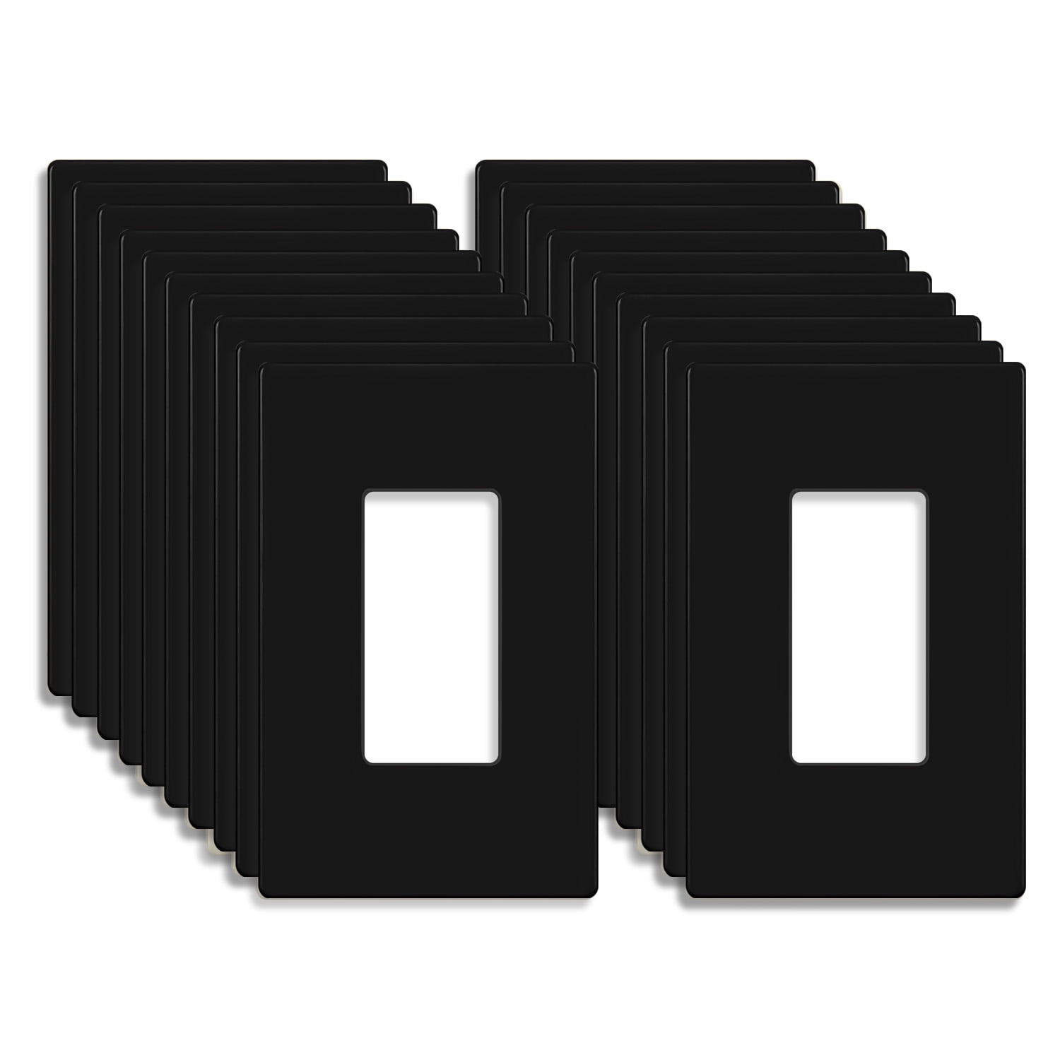 ENERLITES Screwless Decorator Wall Plate, Child Safe Outlet Covers ...