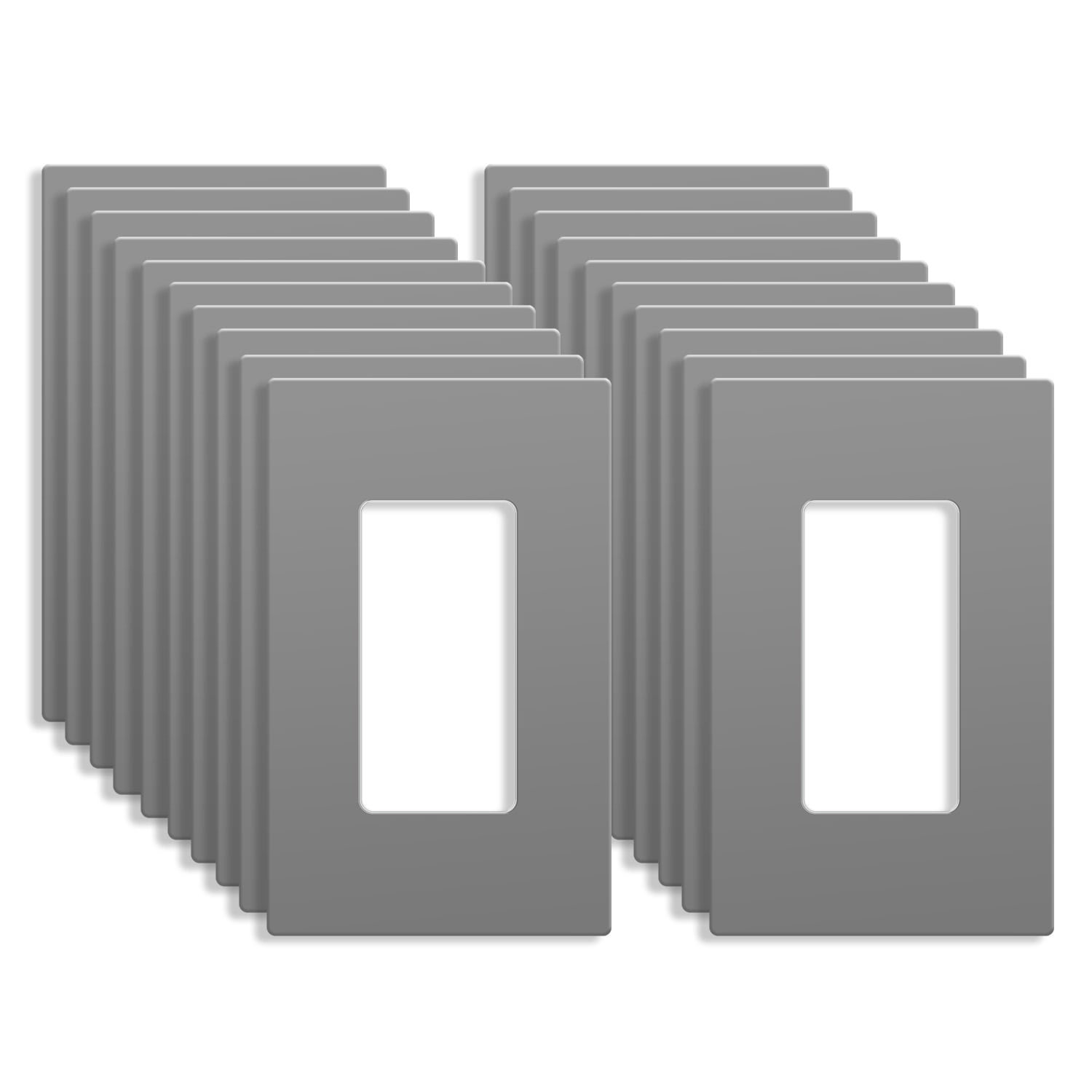 ENERLITES Screwless Decorator Wall Plate, Child Safe Outlet Covers ...