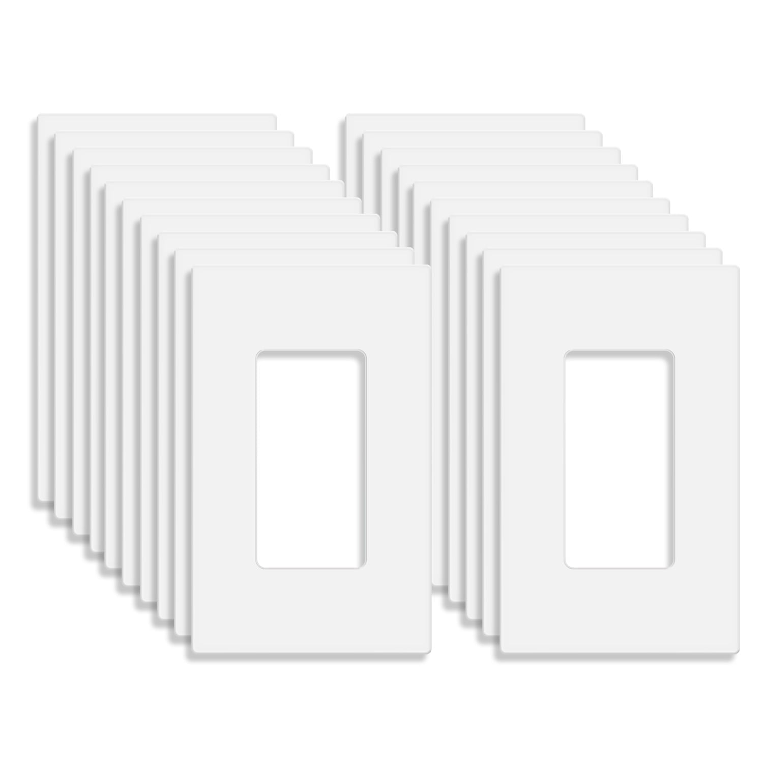 ENERLITES Screwless Decorator Wall Plate, Child Safe Outlet Covers ...