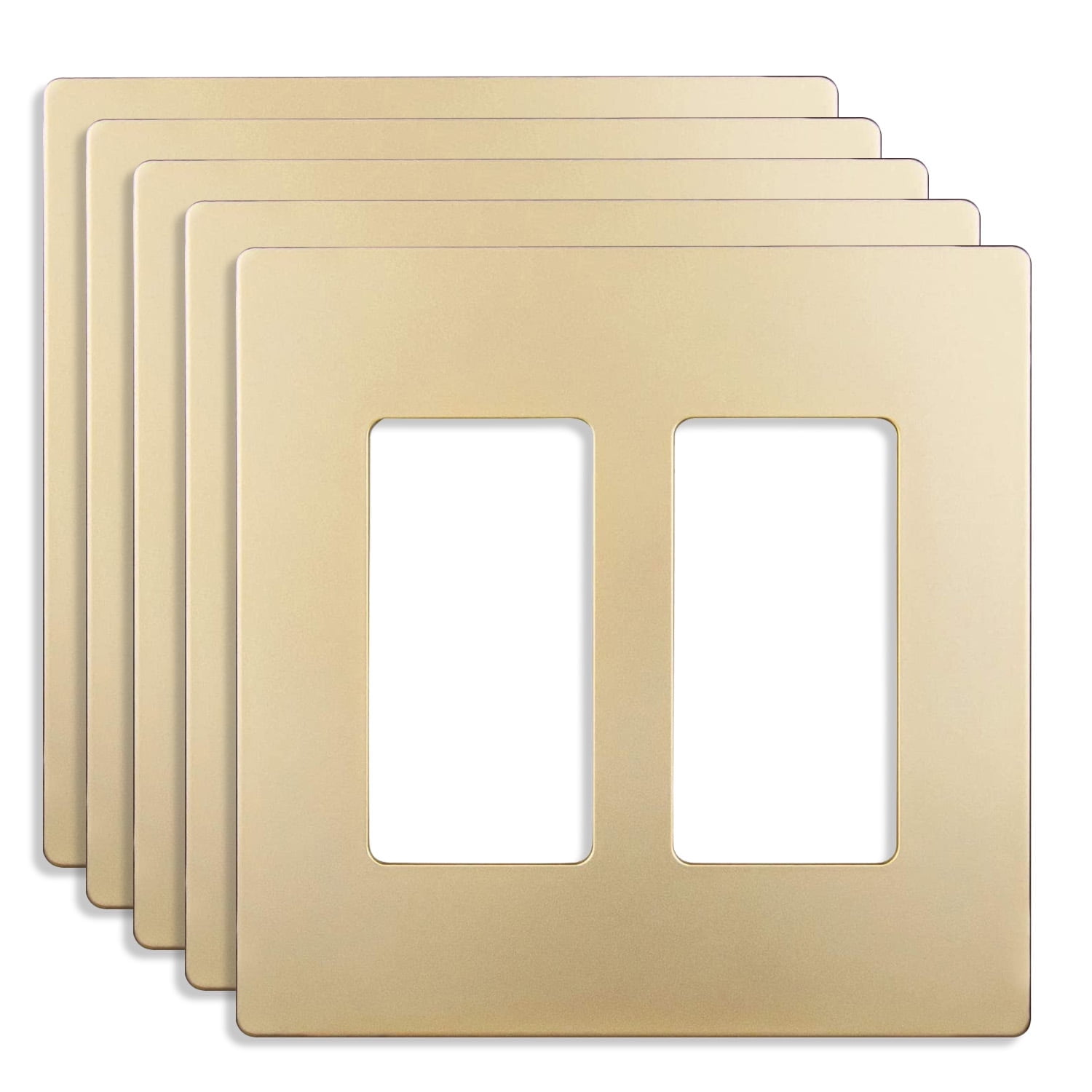 ENERLITES Screwless Decorator Wall Plate, Child Safe Outlet Covers ...
