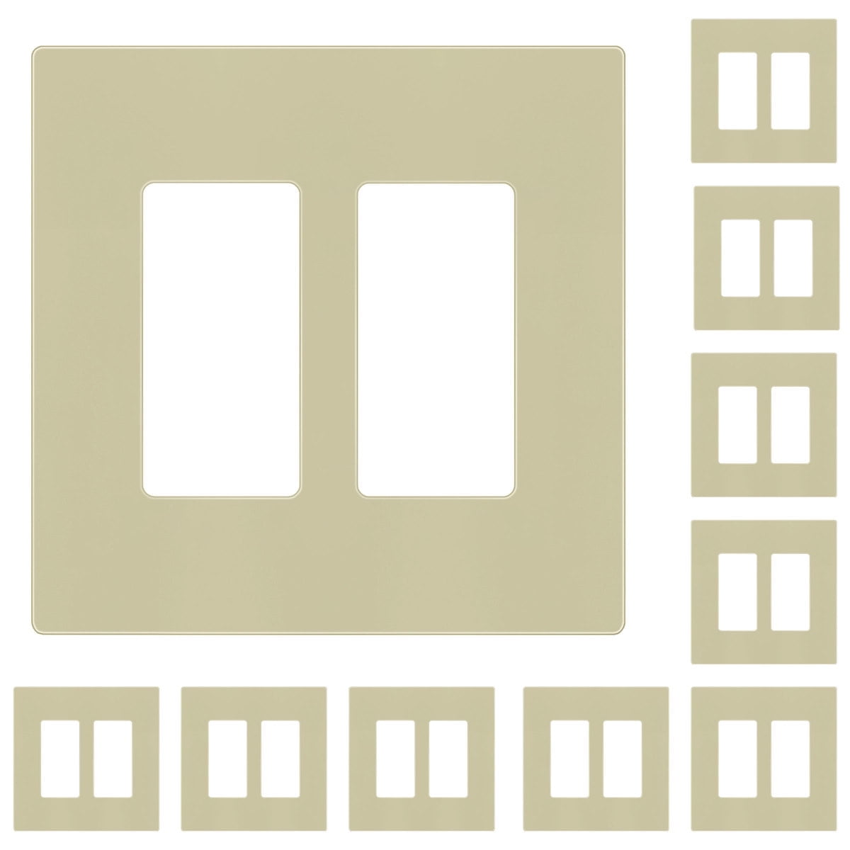 ENERLITES Screwless Decorator Wall Plates Child Safe Outlet Covers ...