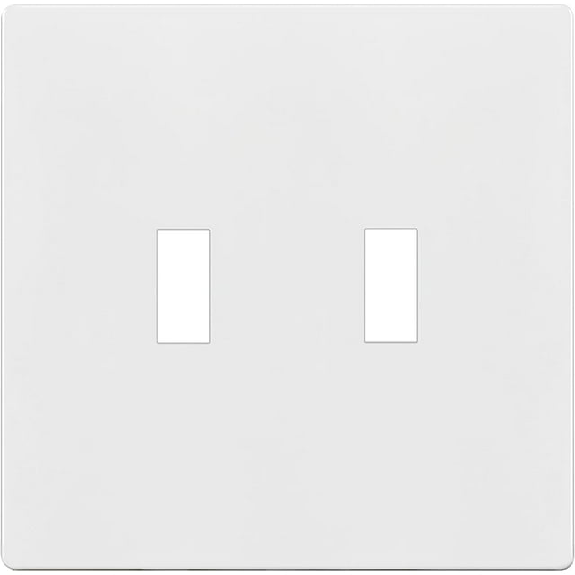 ENERLITES Screwless Double Toggle Switch Wall Plate, Child Safe Dual ...