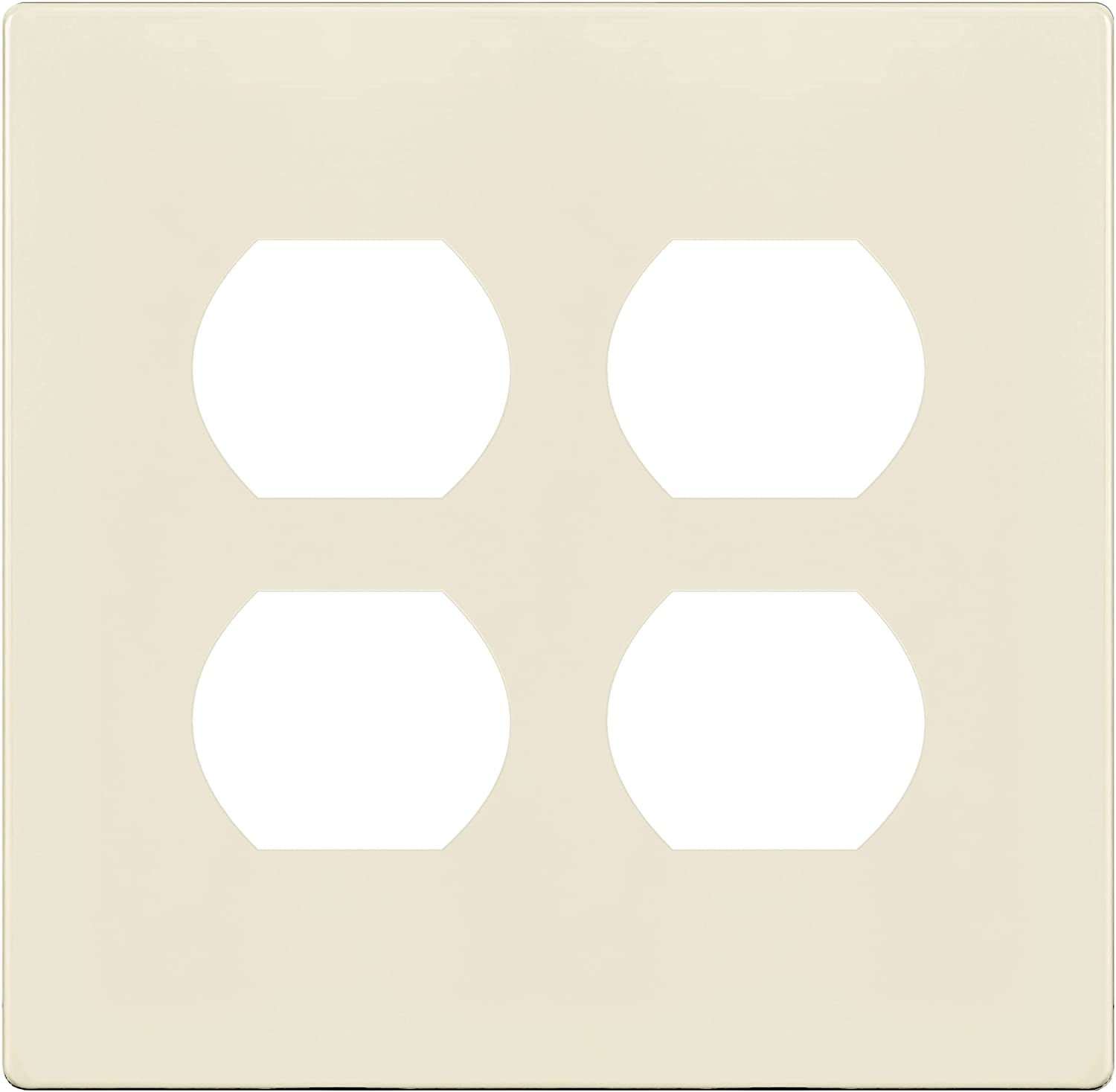 ENERLITES Screwless Duplex Wall Plate, Child Safe Double Outlet Cover ...