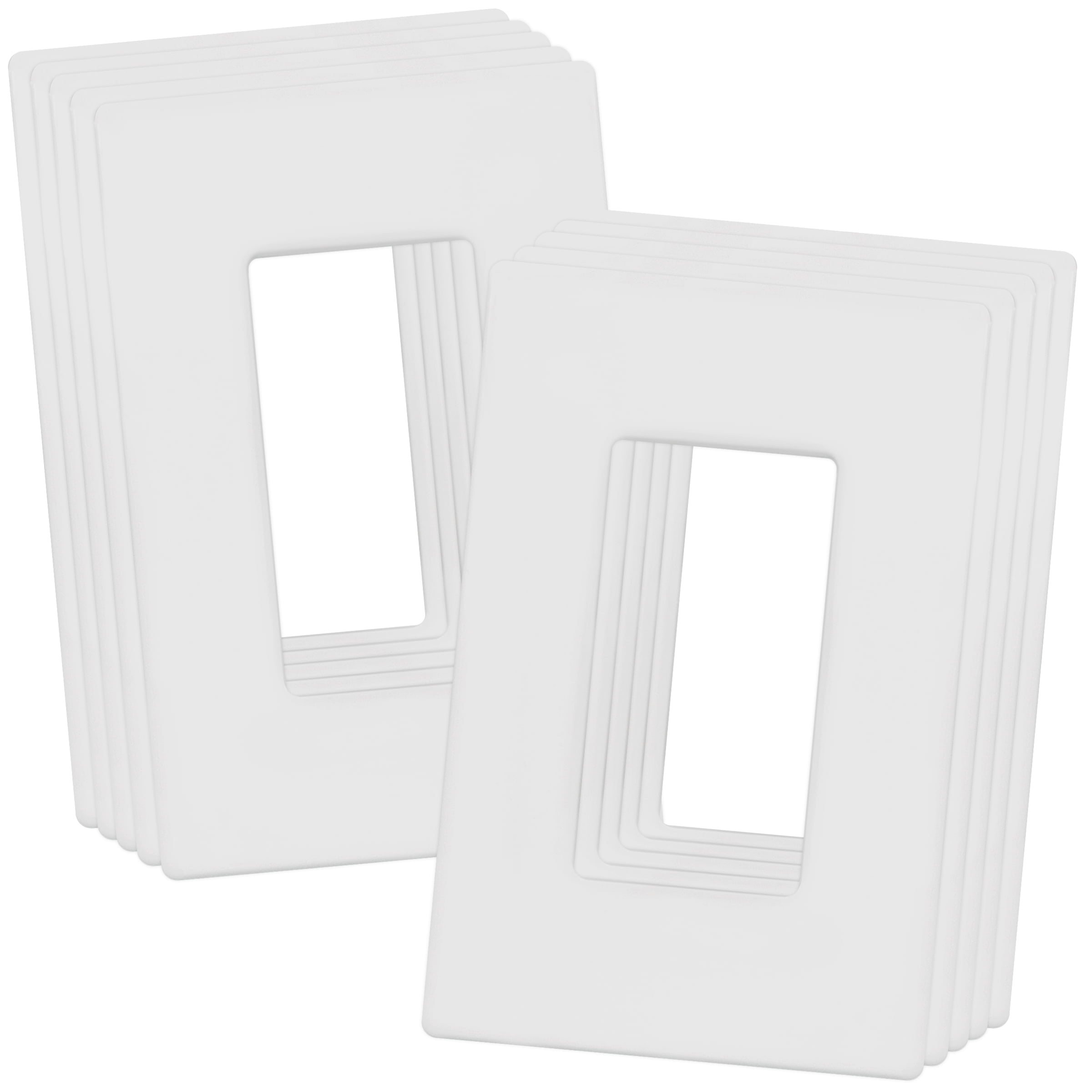 ENERLITES Screwless Wall Plate, Decorator Switch Covers, 1-Gang ...