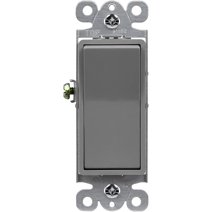 Hubbell Wall Switch,Gray,15 A;Back,Single Pole SNAP1201GYNA - Walmart.com