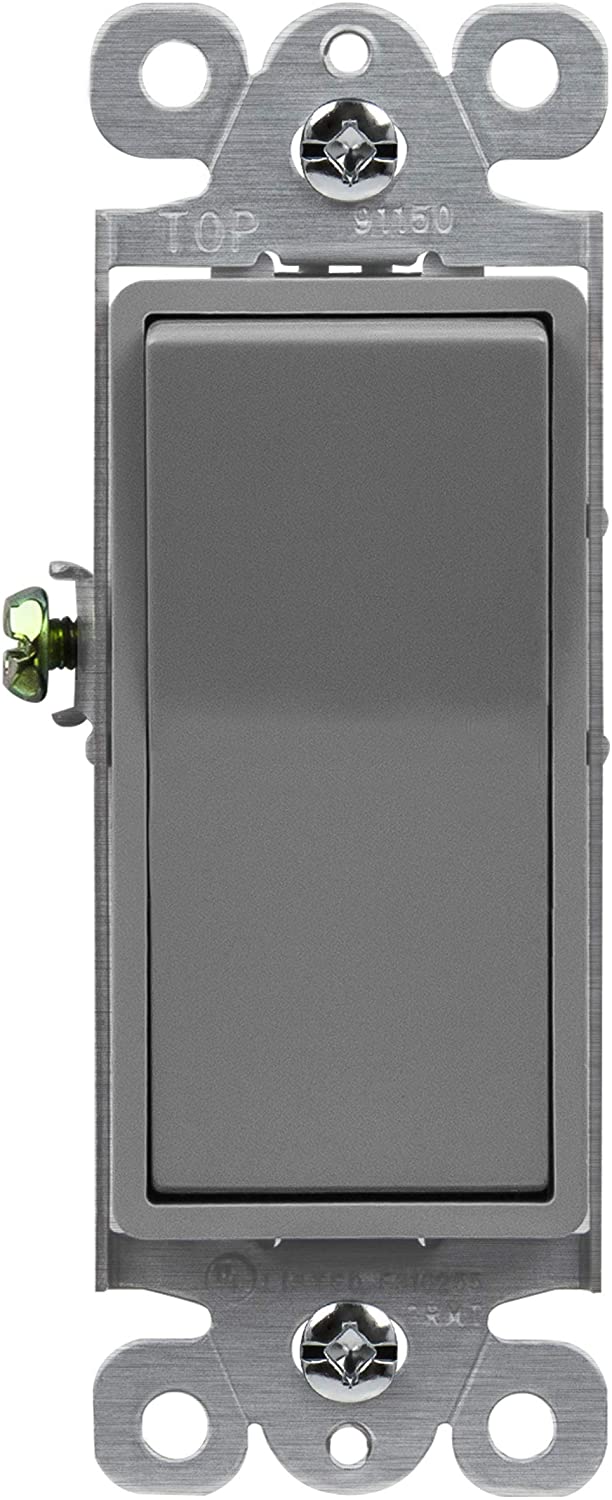 Hubbell Wall Switch,Gray,15 A;Back,Single Pole SNAP1201GYNA - Walmart.com