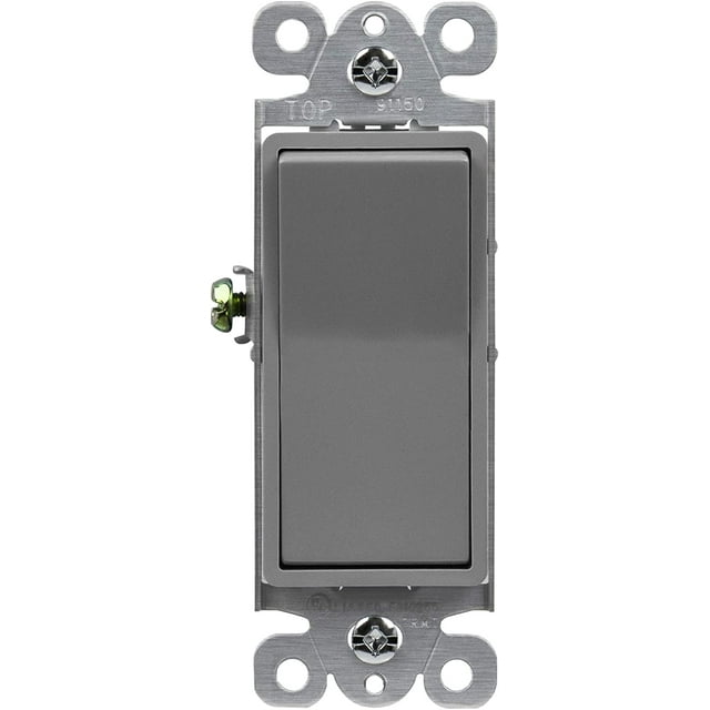ENERLITES Single Pole Decorator Paddle Light Switch, Residential Grade ...