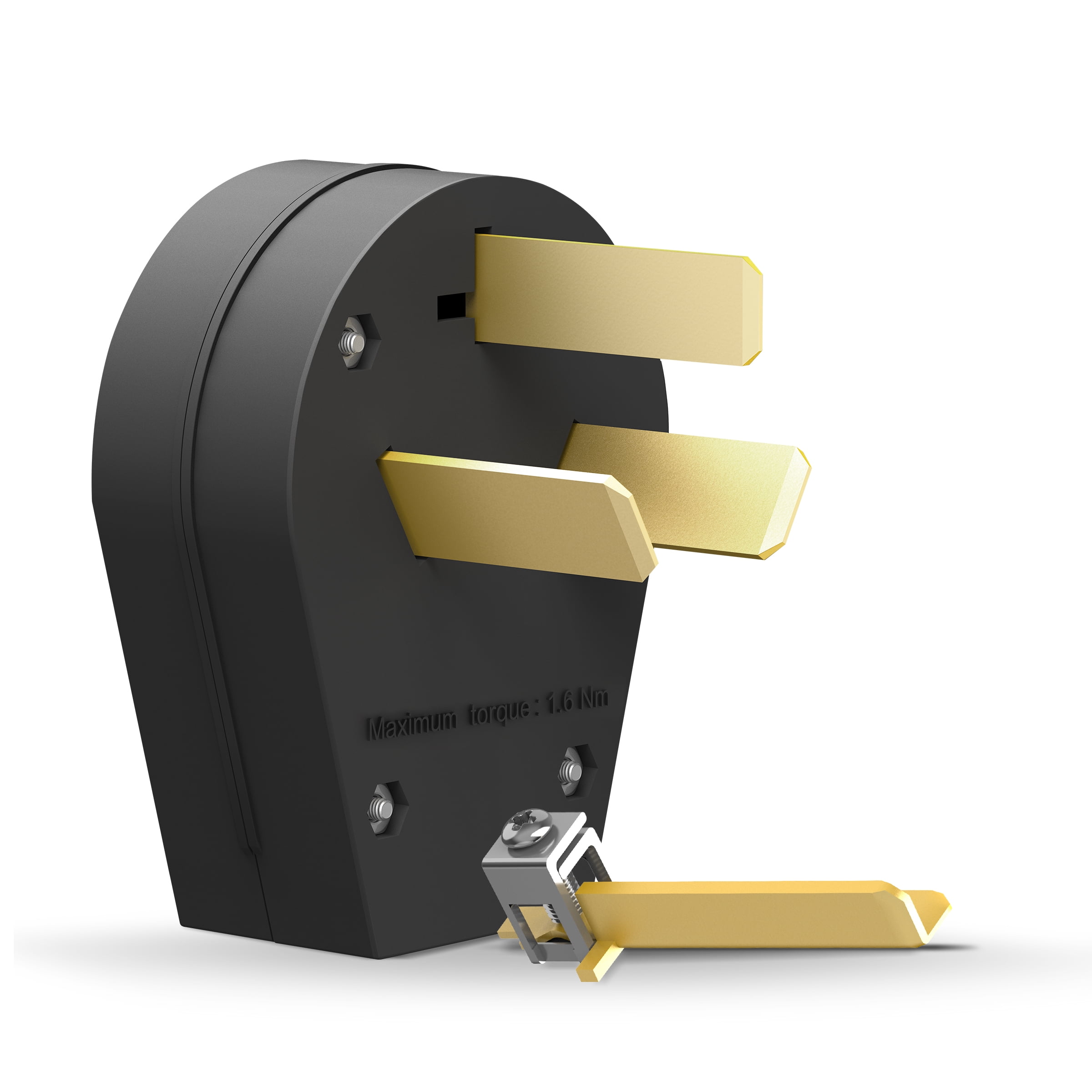 ENERLITES Straight Blade Angle Plug, AC Dryer Replacement Male Angle ...