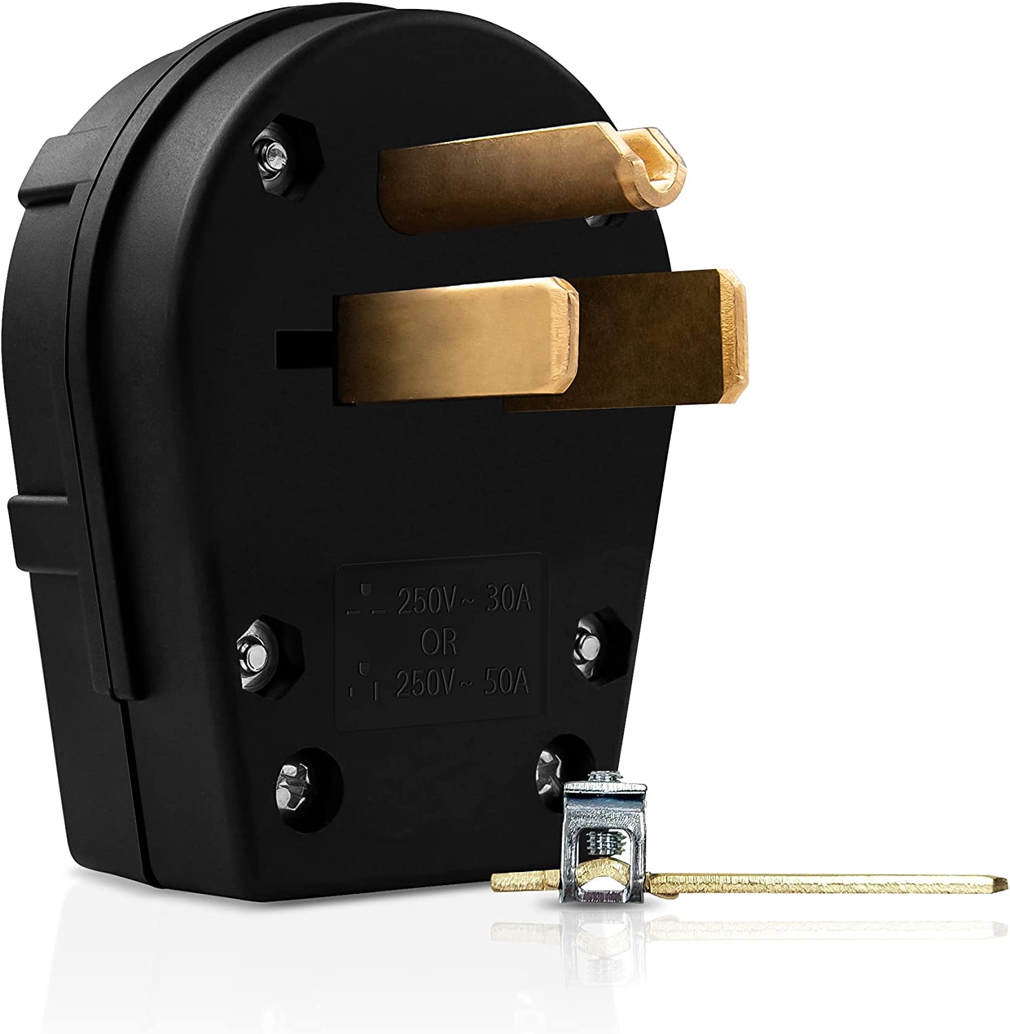 Superior Electric YGA022 Straight Electrical Plug 3 Wire, 20 Amps, 250V ...