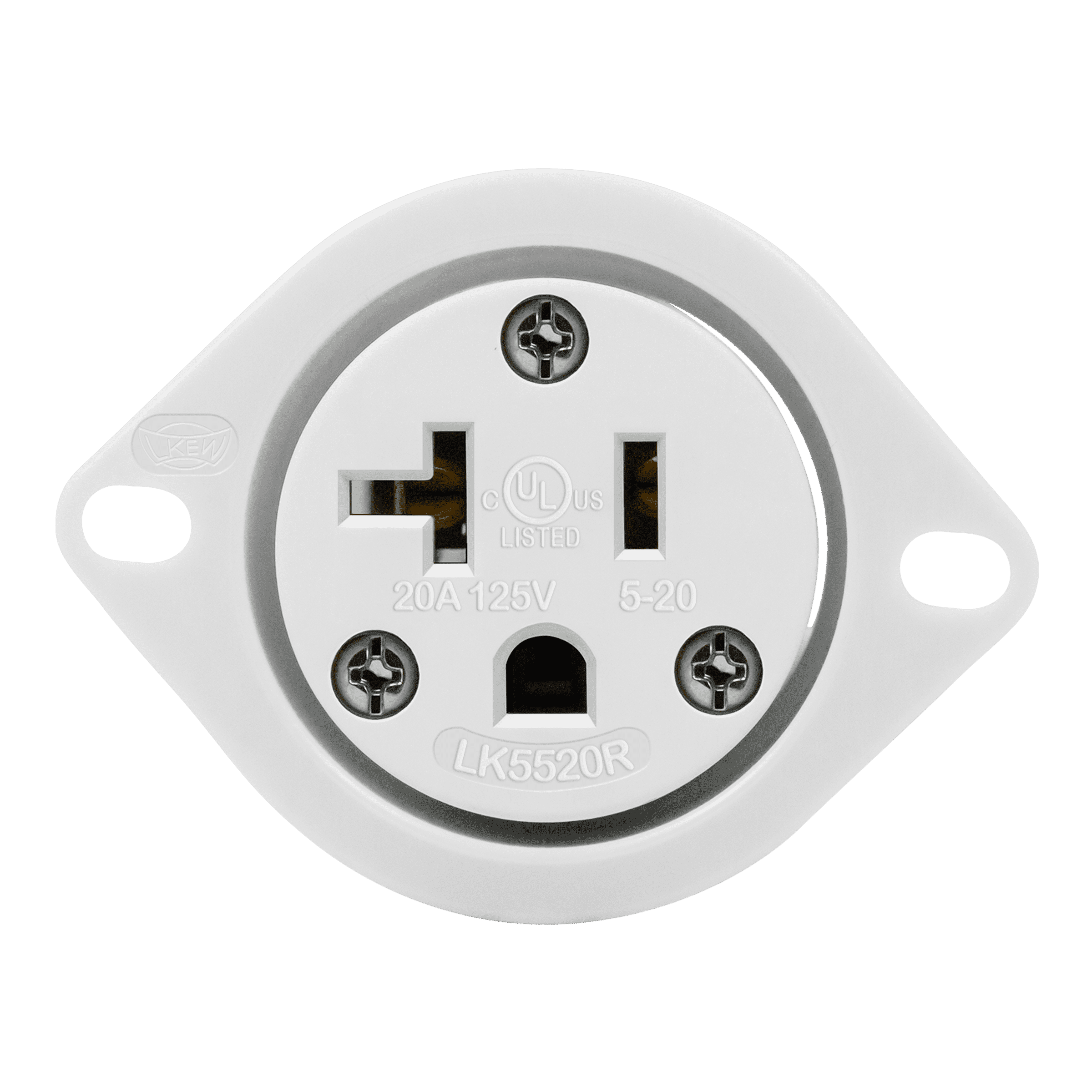 ENERLITES Straight Blade Flanged Outlet, NEMA 5-20, 20A 125VAC ...