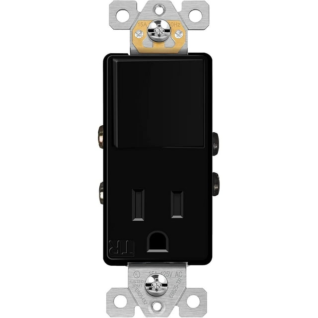 ENERLITES Switch and Outlet Combo, Combination Decorator Paddle Switch ...
