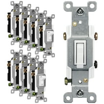 Faith 3 Way Toggle Switch White Residential Grade Standard Wall ...