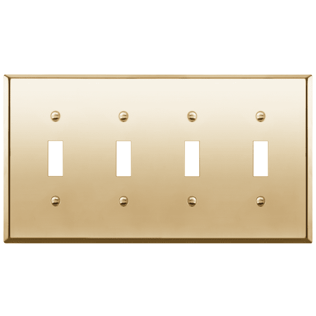 ENERLITES Toggle Light Switch Metal Wall Plate, Stainless Steel 201 ...