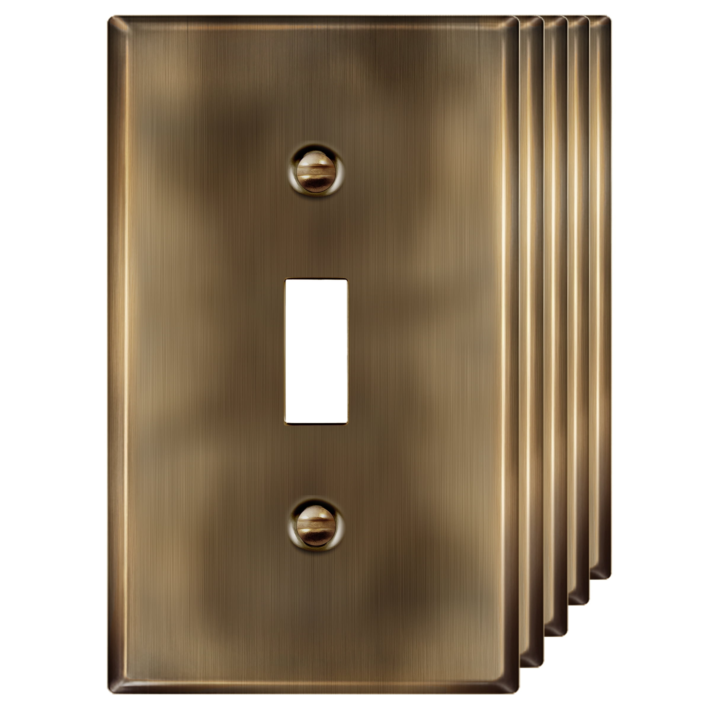 ENERLITES Toggle Light Switch Metal Wall Plate, Stainless Steel ...