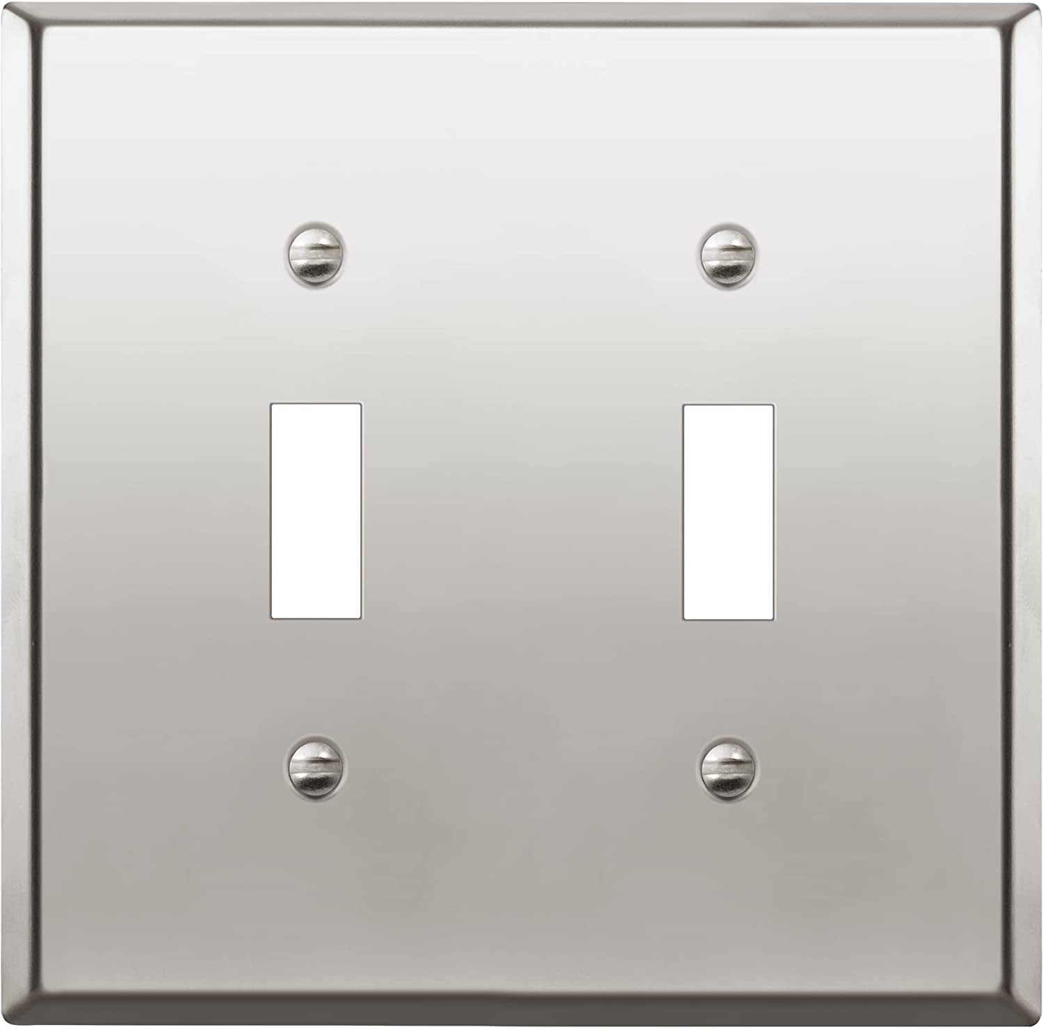 ENERLITES Toggle Light Switch Metal Wall Plate, Stainless Steel ...