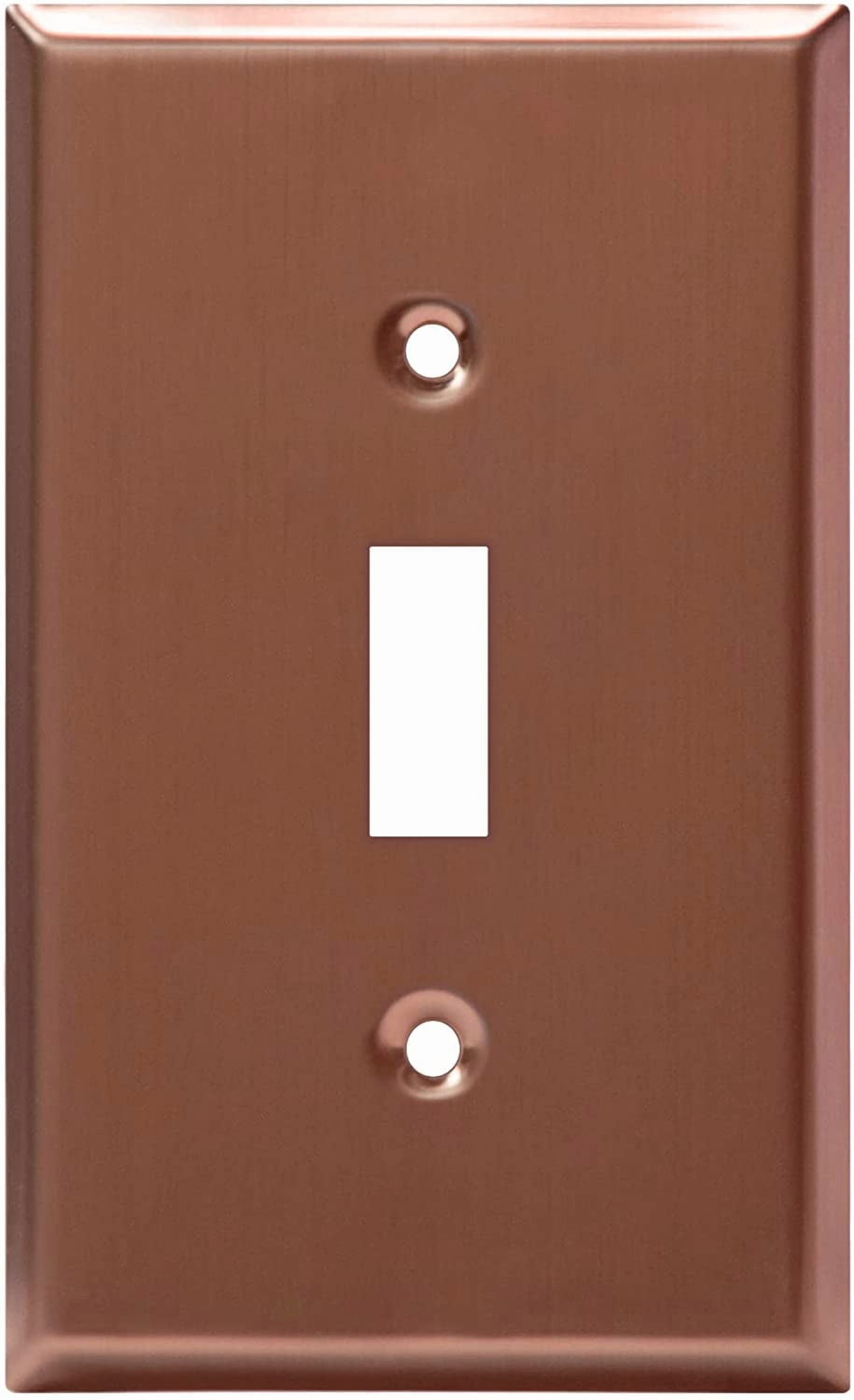ENERLITES Toggle Light Switch Metal Wall Plate, Stainless Steel Switch ...