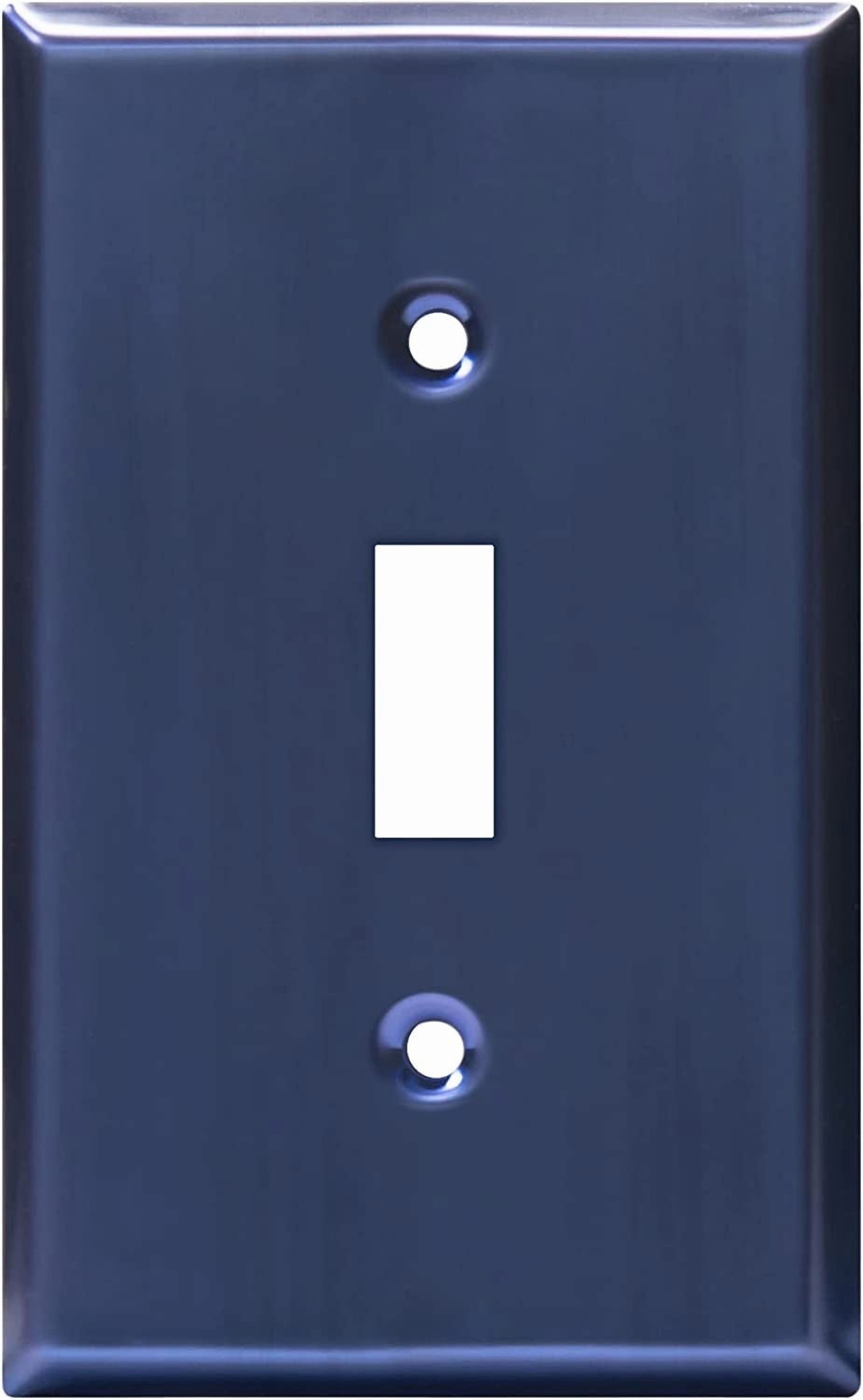 ENERLITES Toggle Light Switch Metal Wall Plate, Stainless Steel Switch ...