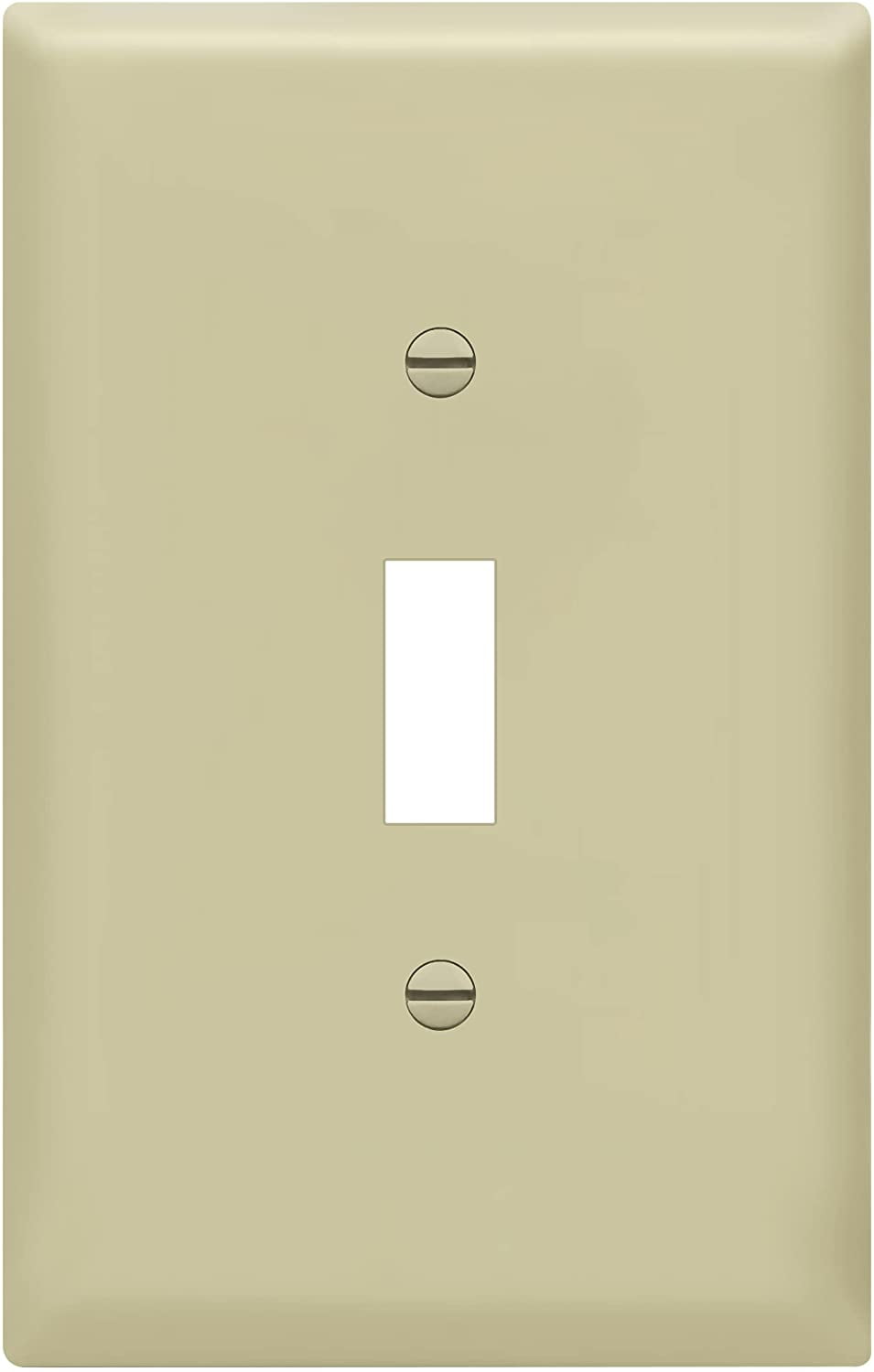 ENERLITES Toggle Light Switch Wall Plate, Gloss Finish, Midway Size 1 ...