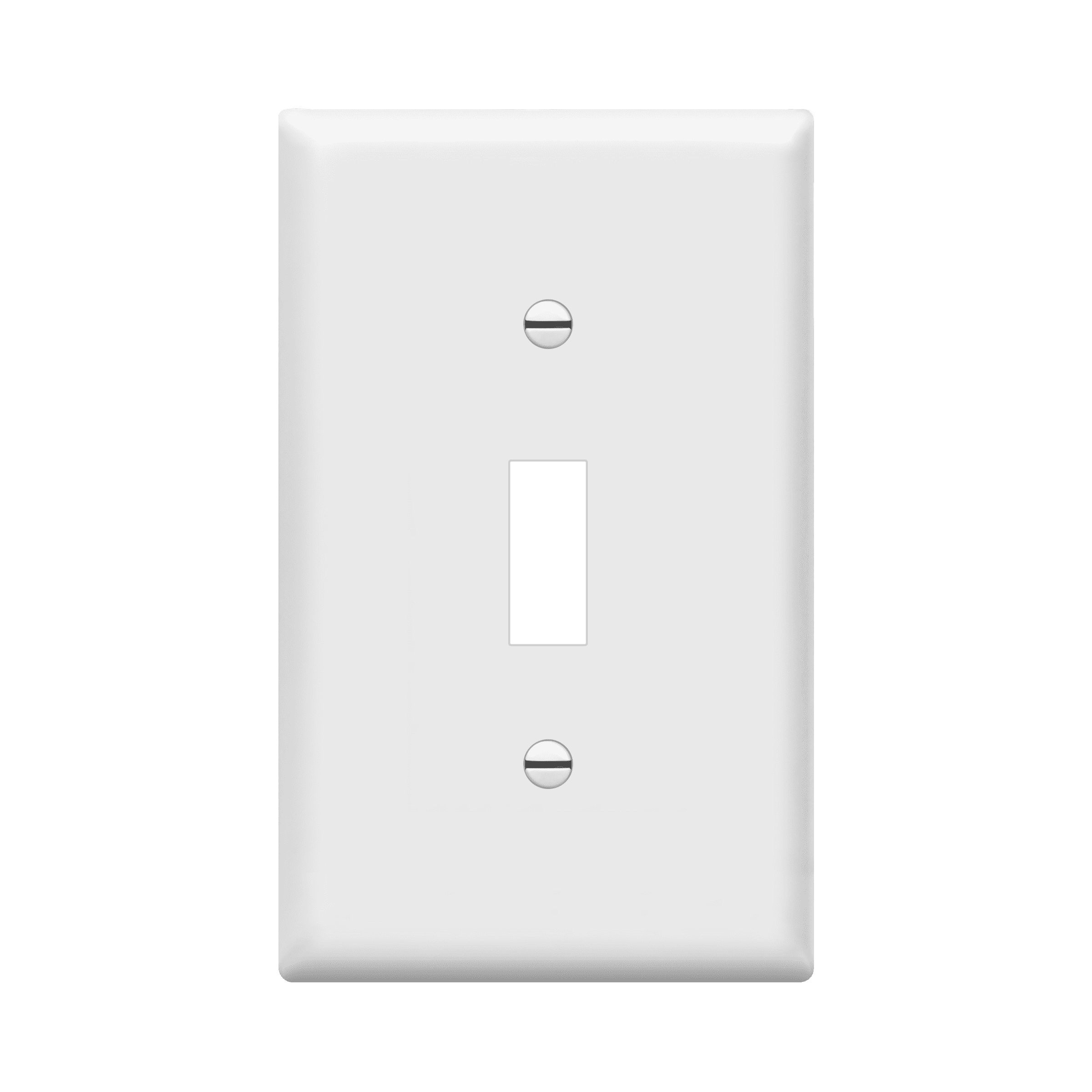 Enerlites Toggle Light Switch Wall Plate, 1-Gang, White, Polycarbonate ...