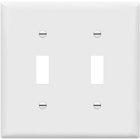 Enerlites, Toggle Light Switch Wall Plate, Glossy Finish, 2-Gang ...