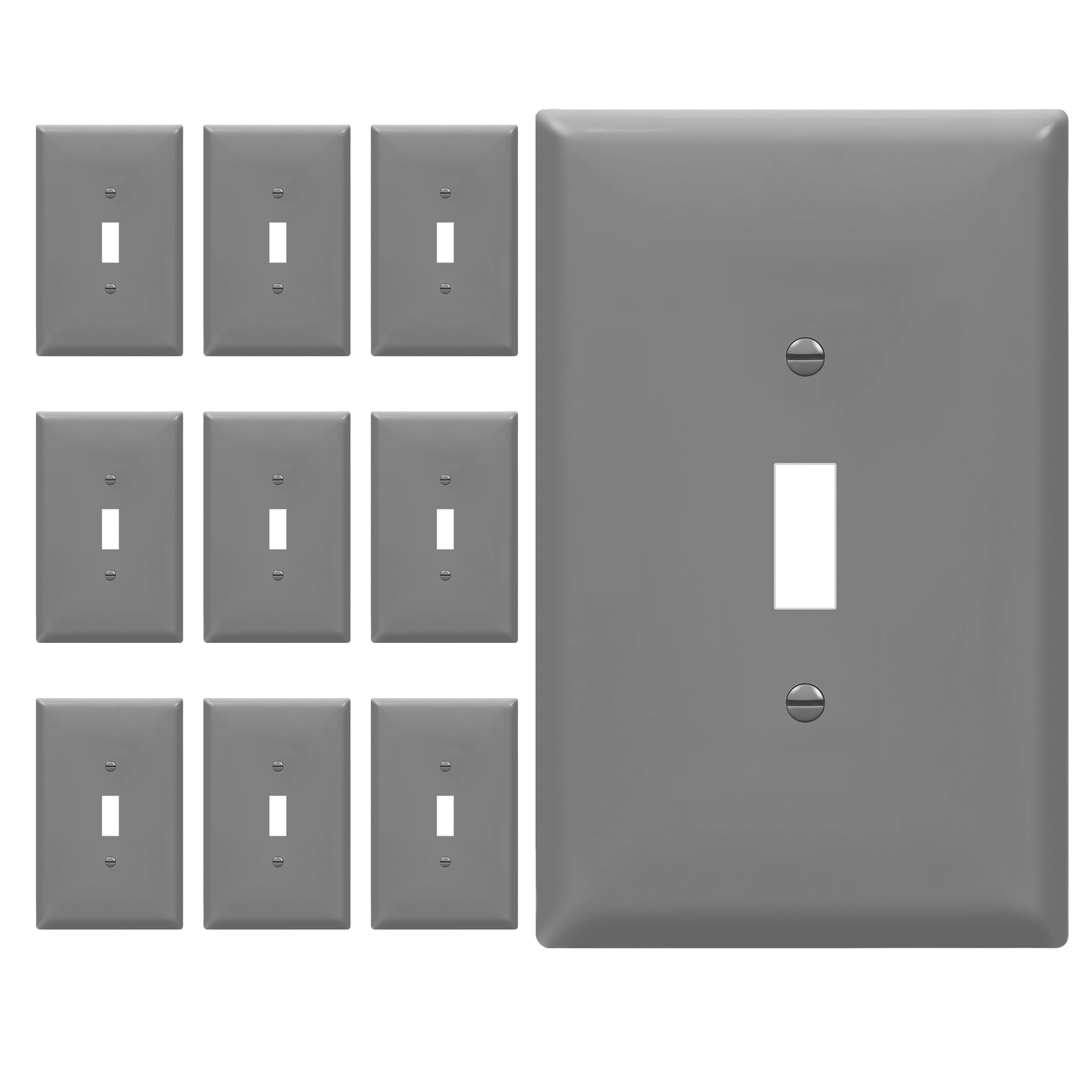 ENERLITES Toggle Light Switch Wall Plate, Jumbo Switch Cover, Gloss ...