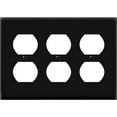 ENERLITES Triple Duplex Wall Plate, Three Electrical Outlet Cover ...