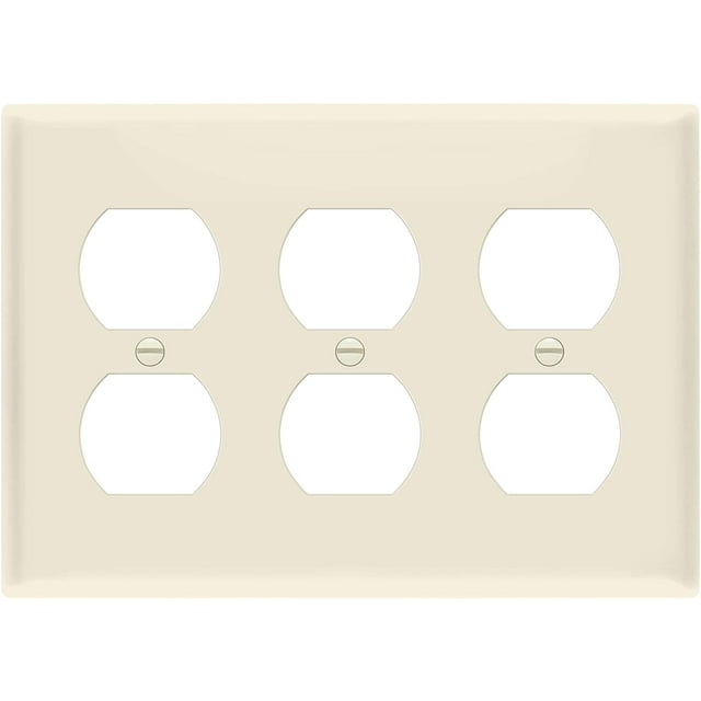 ENERLITES Triple Duplex Wall Plate, Three Gang Electrical Outlet Cover ...