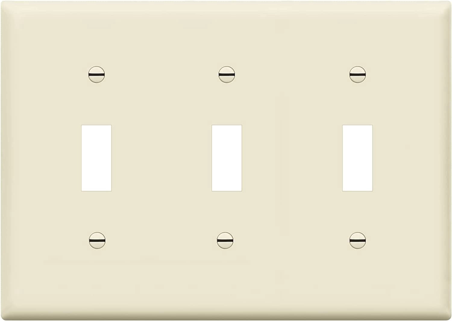ENERLITES 3-Gang Light Switch Wall Plate, Thermoplastic, 4.50" x 6.38 ...