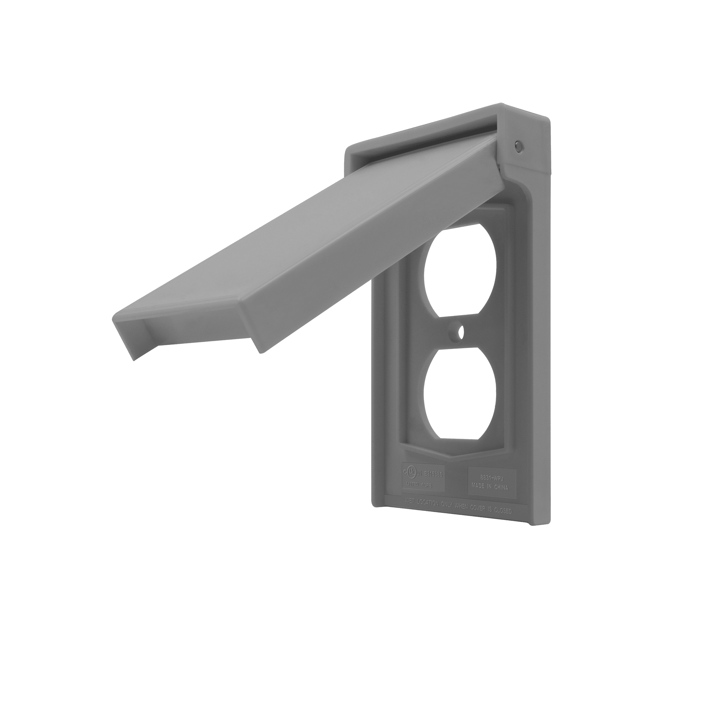 ENERLITES Vertical Duplex Weatherproof Wall Plate, Outdoor Electrical ...
