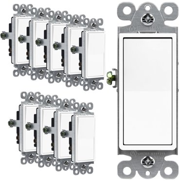 Faith 3 Way Toggle Switch White Residential Grade Standard Wall ...