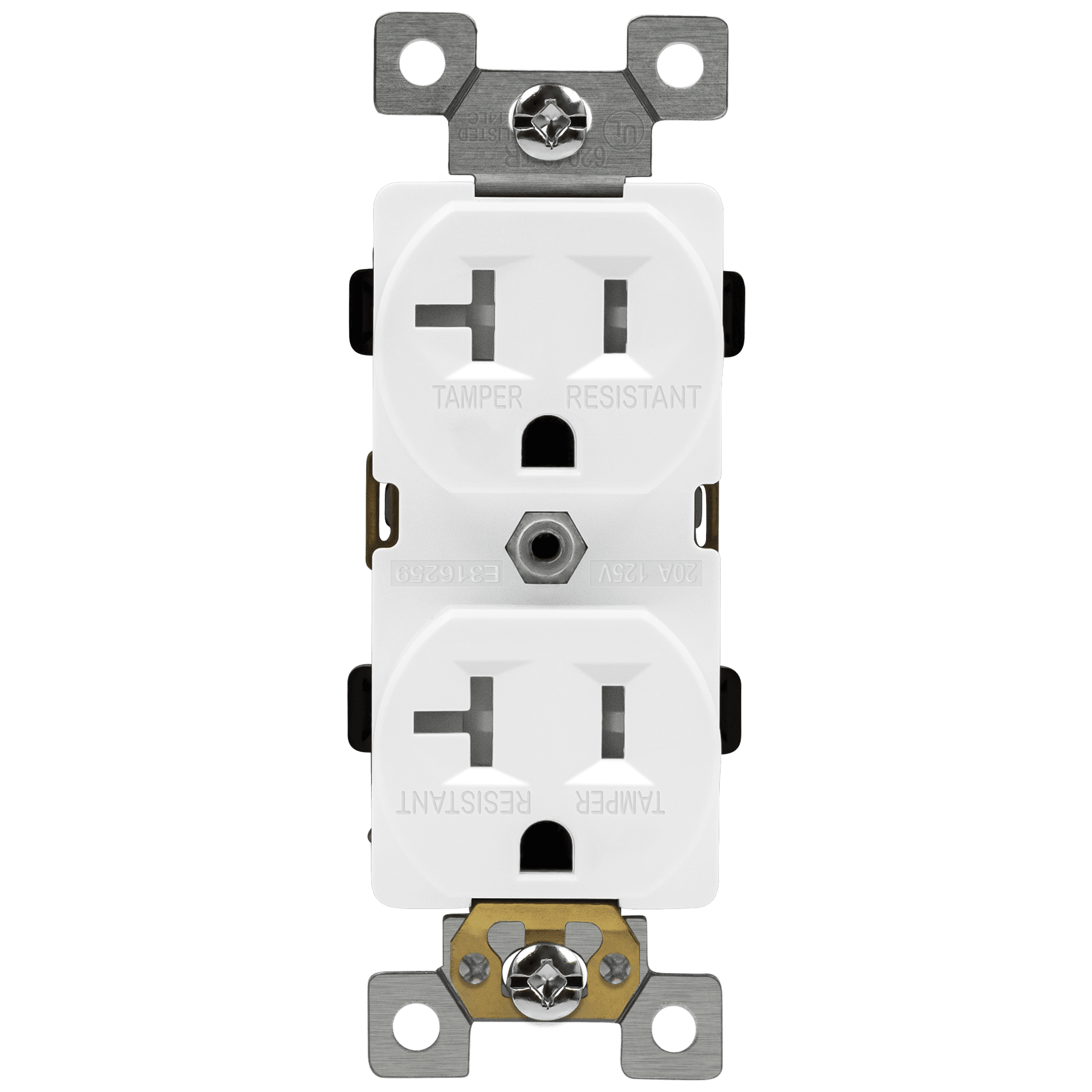 ENERLITES, White Duplex Receptacle, Tamper-Resistant, Commercial Grade ...