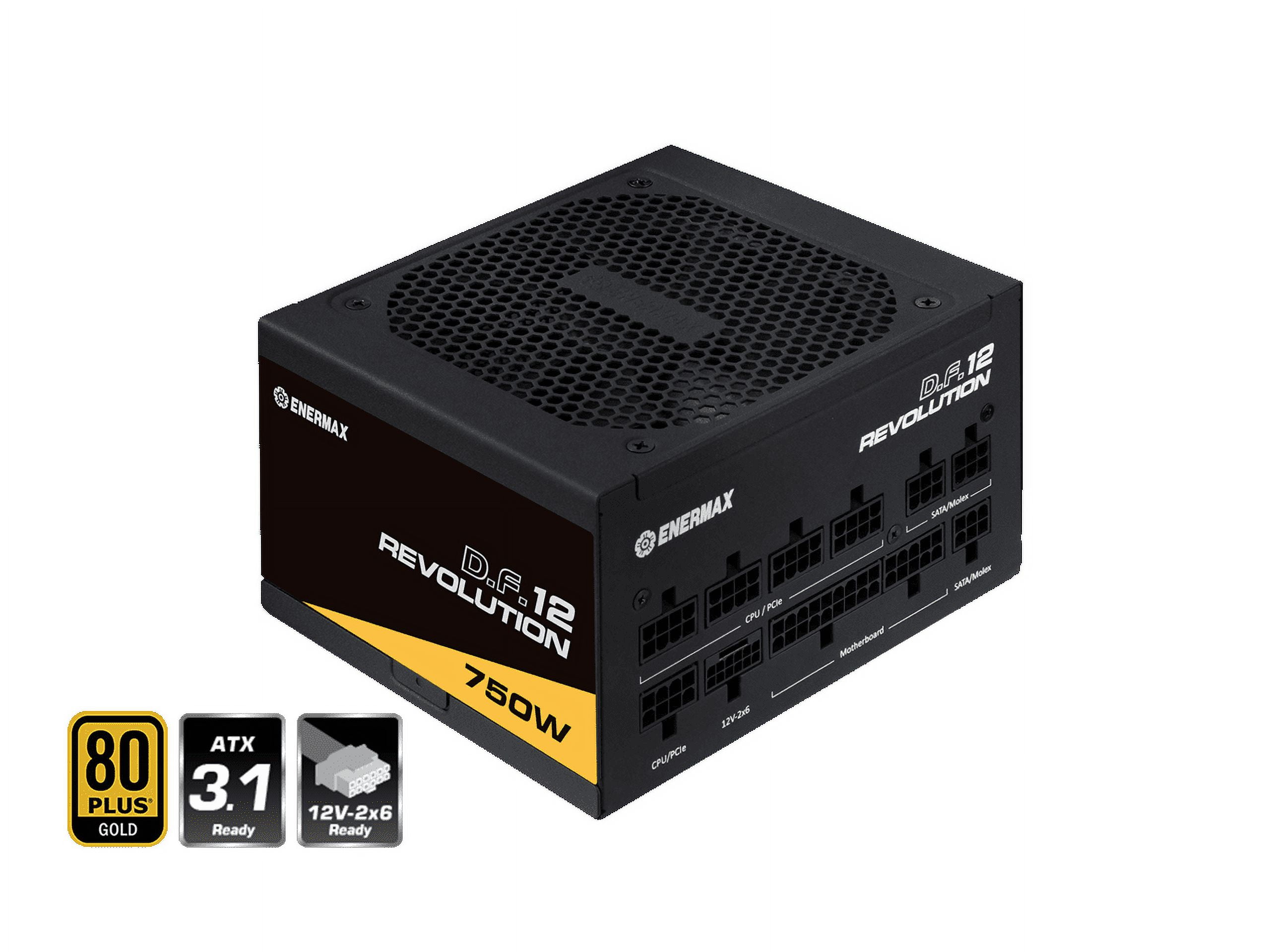 ENERMAX Revolution D.F. 12 750W, ATX 3.1 Standard, PCIe 5.1 600W 12V ...