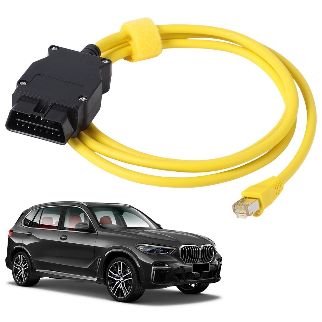 ENET to OBD2 Cable Compatible with BMW, 16-Pin RJ45 Cable Connector Compatible with Bimmercode ...