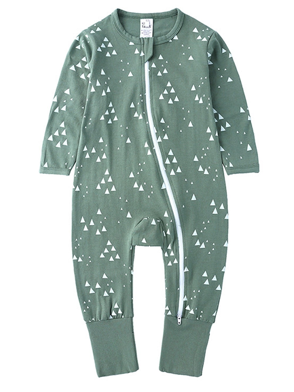 ATAIKU Baby Girls 2 Way Zipper Footless / Footed Pajamas Cotton Long ...