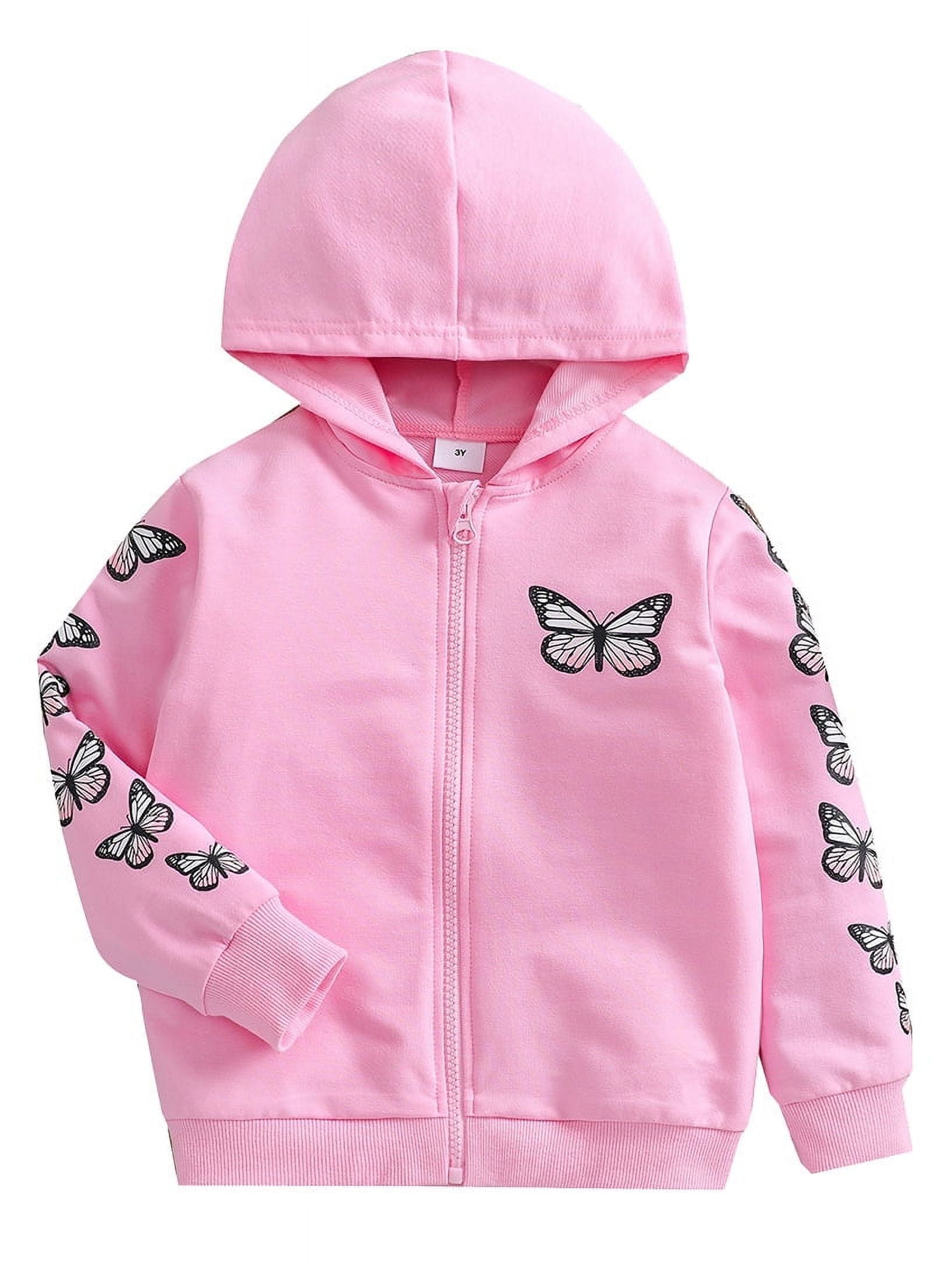 ENFLASH 1-6T Toddler Kids Cotton Zip-Up Hoodie Sweatshirts Girls ...