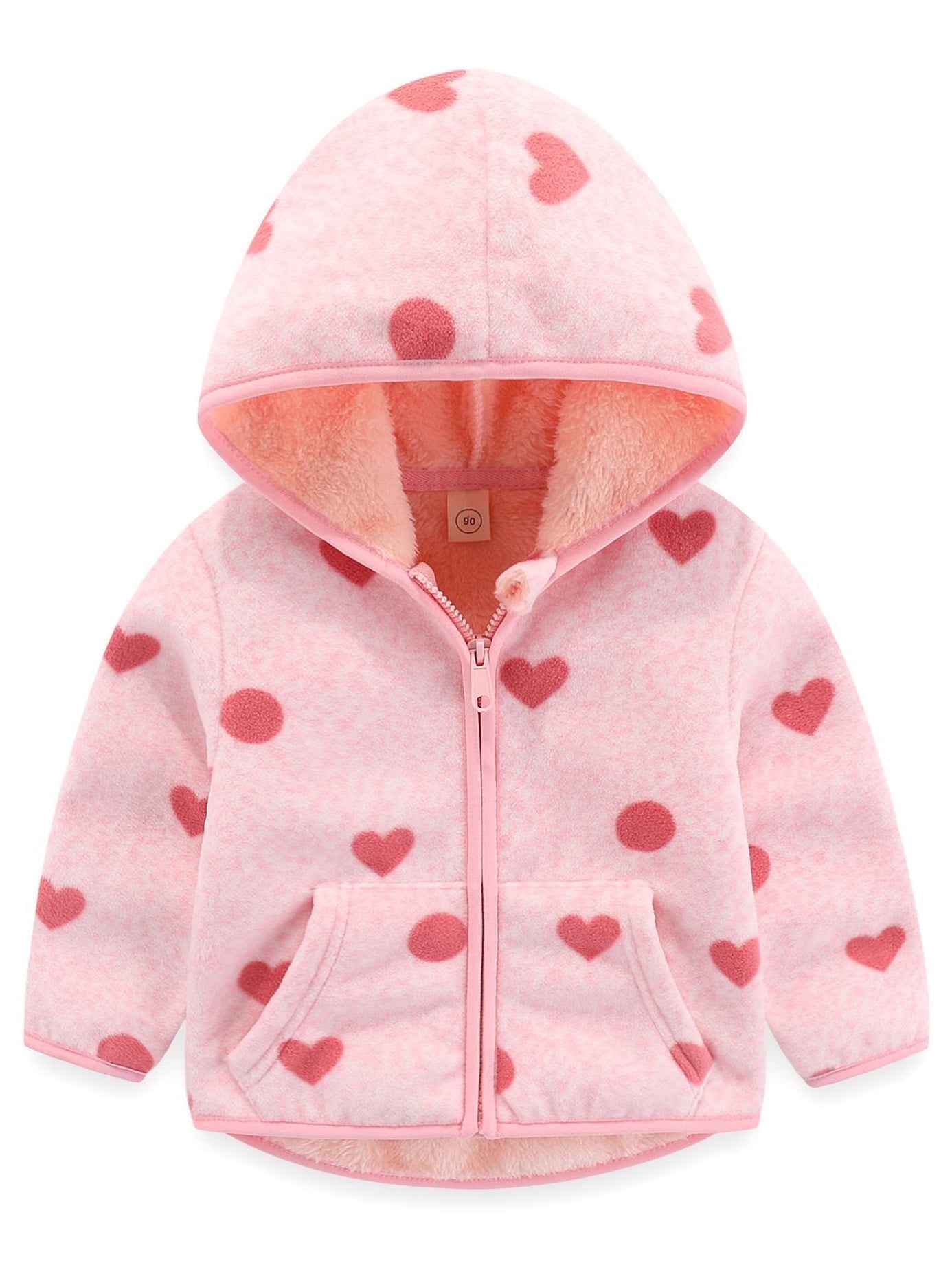 ATAIKU 1-6T Toddler Polar Fleece Jacket Hooded Baby Girls Autumn Winter ...