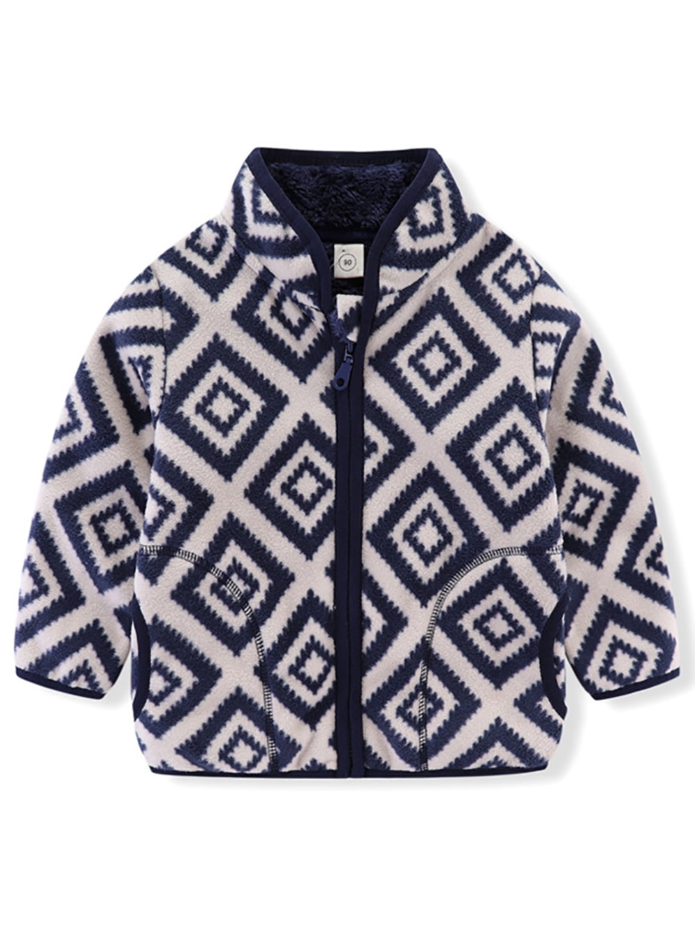 ENFLASH 1-6Y Boys Polar Fleece Jacket Stand Collar Zipper Long Sleeve ...