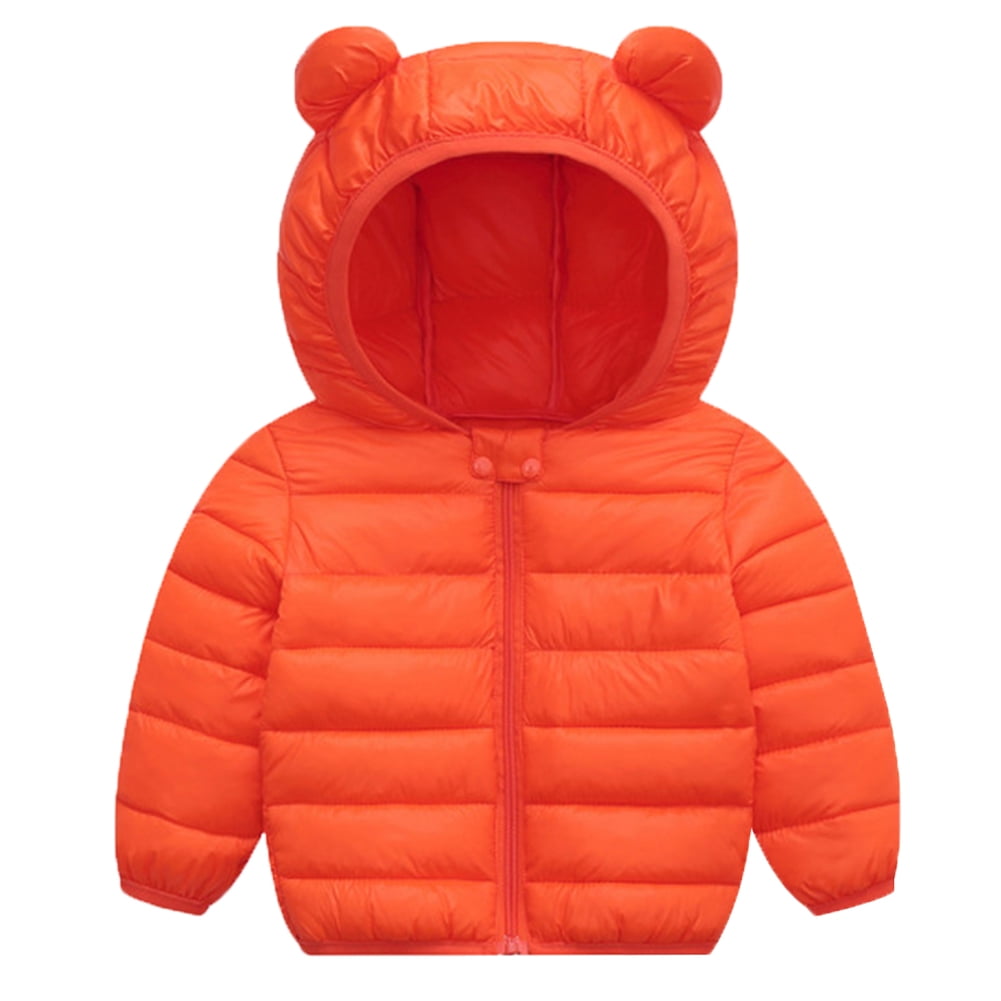 ENFLASH 2T 3T 4T 5T Winter Coat for Toddler Kid Baby Boy Girl Light Puffer Bear Hooded Down ...