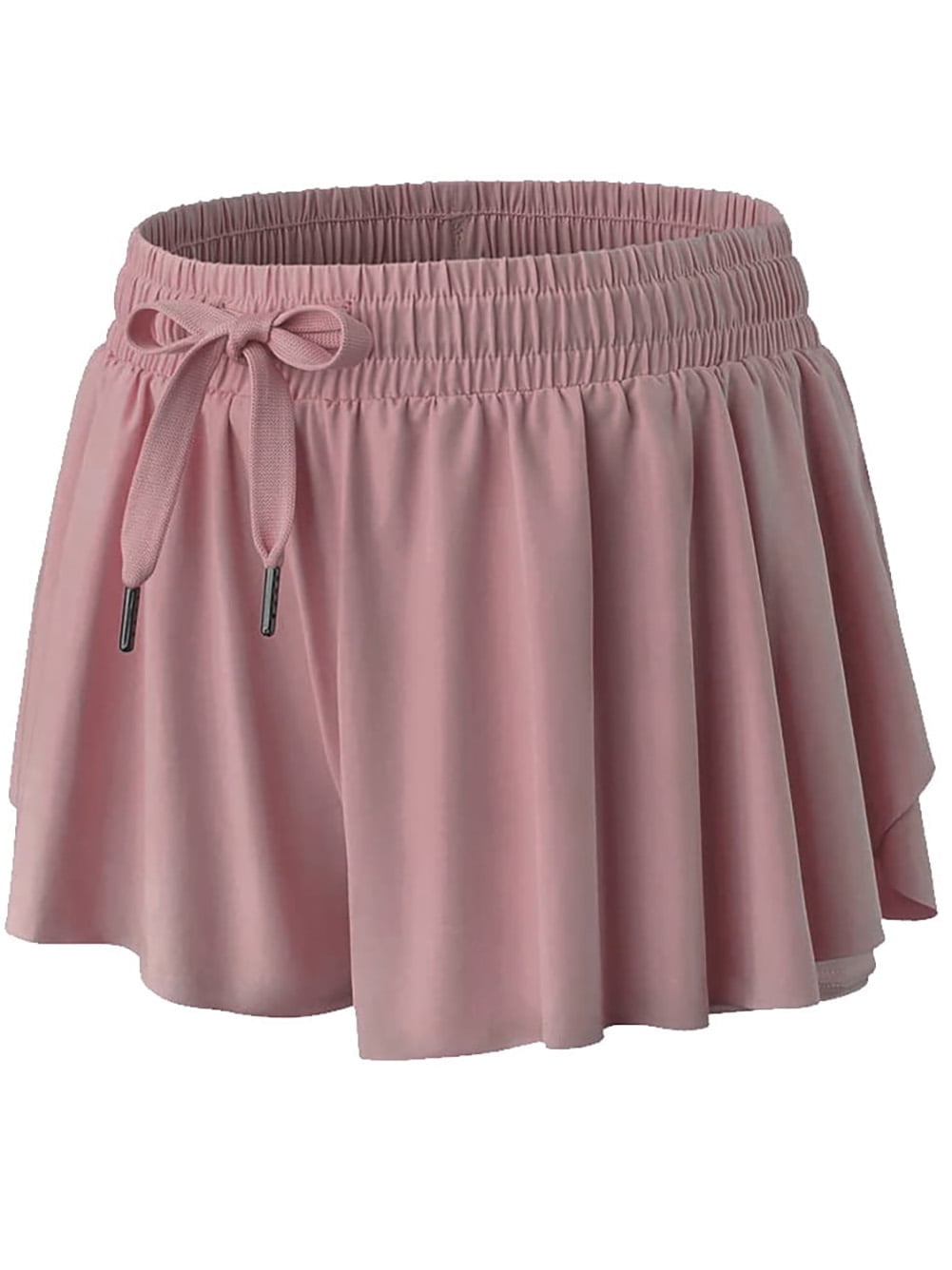 ENFLASH 5-12Y Girls Butterfly Shorts Flowy Athletic 2 in 1 Cheer Tennis ...