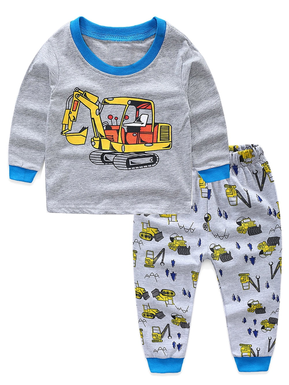 ENFLASH Baby 2-7Y Kids Boy Girl Toddler Truck Cotton Daily Pajamas ...