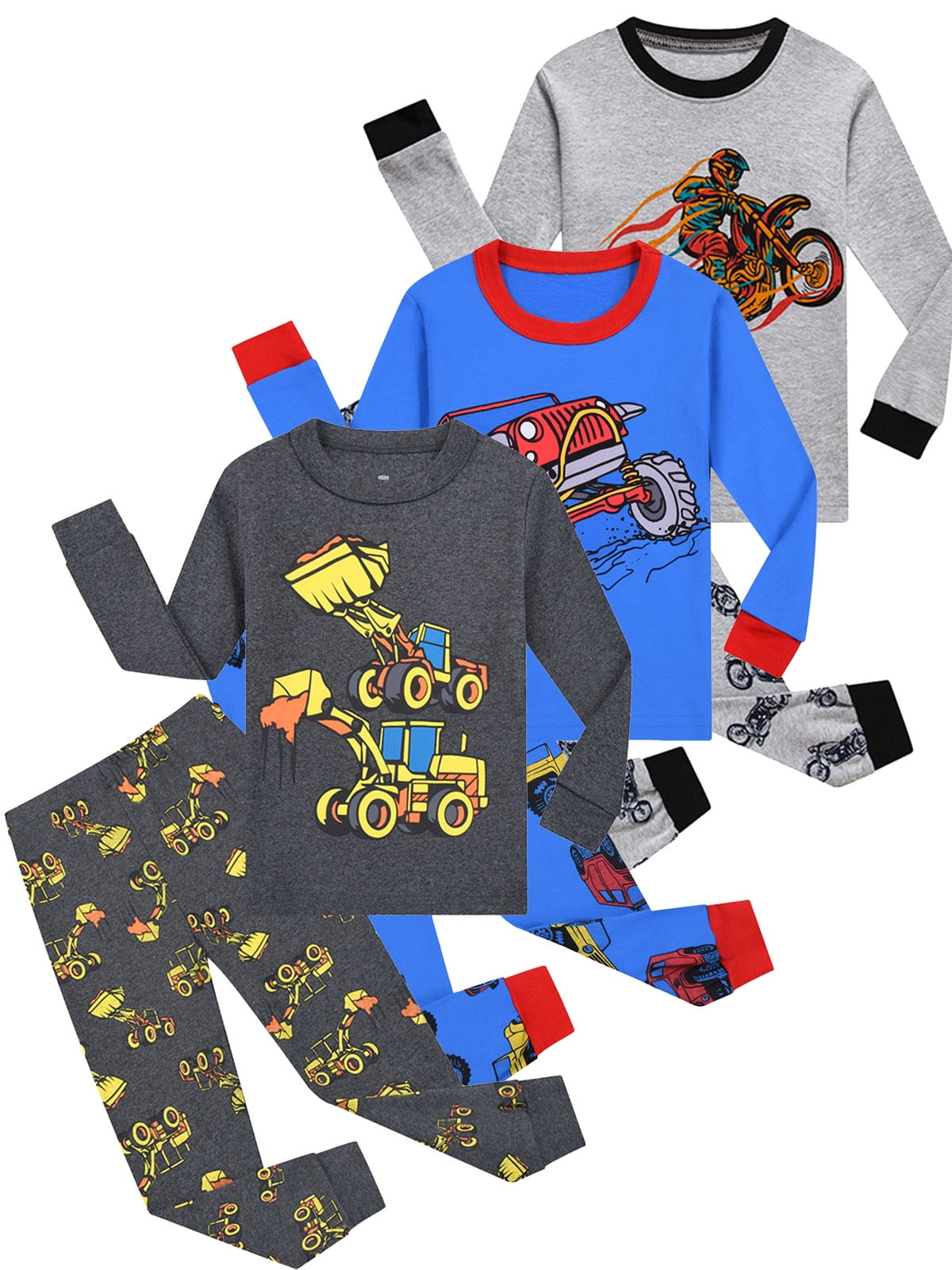 ENFLASH Boys Pajamas Cotton 2 Piece Pjs Excavator Sleepwear Fall Winter ... ENFLASH Boys Pajamas Cotton 2 Piece Pjs Excavator Sleepwear Fall Winter ...