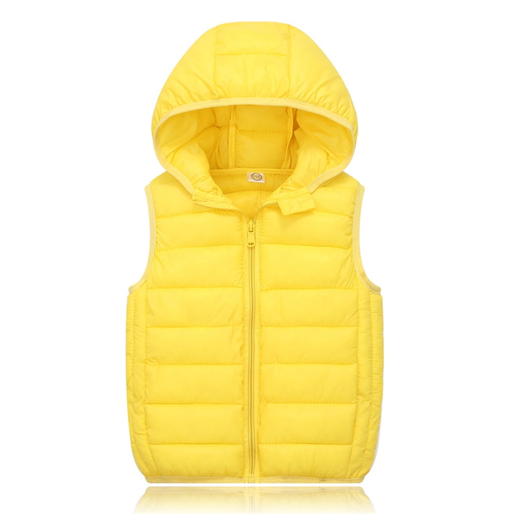 ENFLASH Child Girl Boy Fall Winter Puffer Vest Hooded Jacket ...