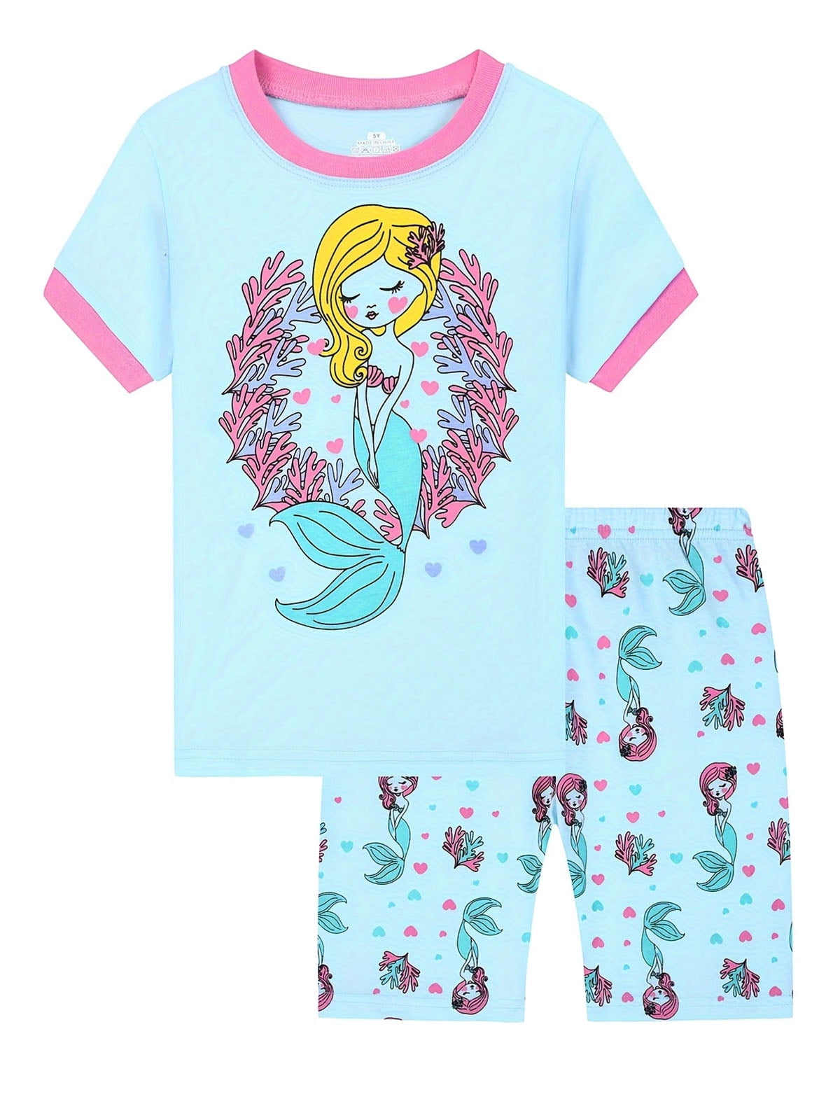 ENFLASH Little Girls Summer Pajamas Toddler Shorts Sets Unicorn ...