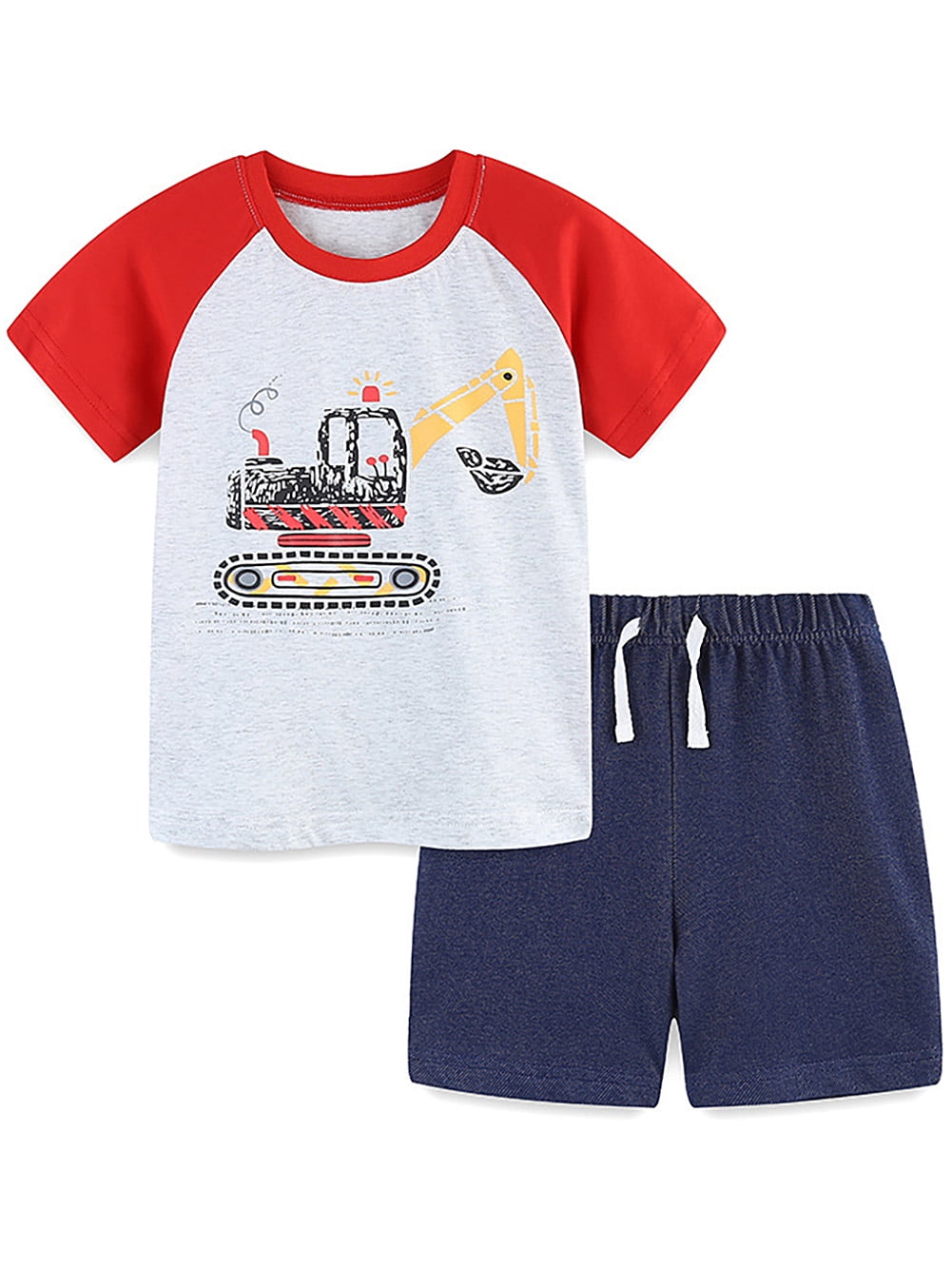 ENFLASH Toddler and Little Boys 2-Piece Pajamas Short Sleeve Tops and ... ENFLASH Toddler and Little Boys 2-Piece Pajamas Short Sleeve Tops and ...