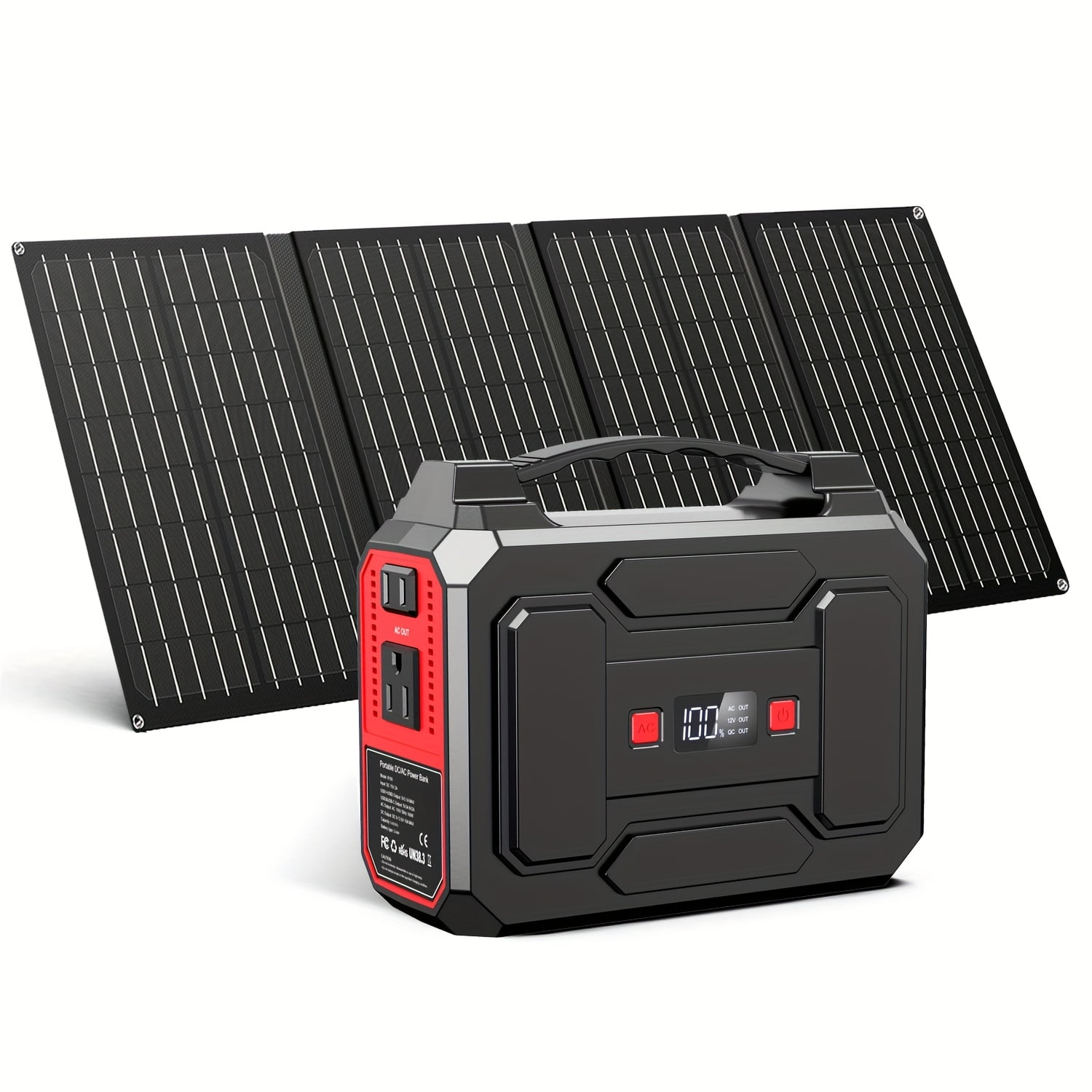 ENFOURCLASS 146Wh Portable Power Station with/without 40W Solar Panel ...