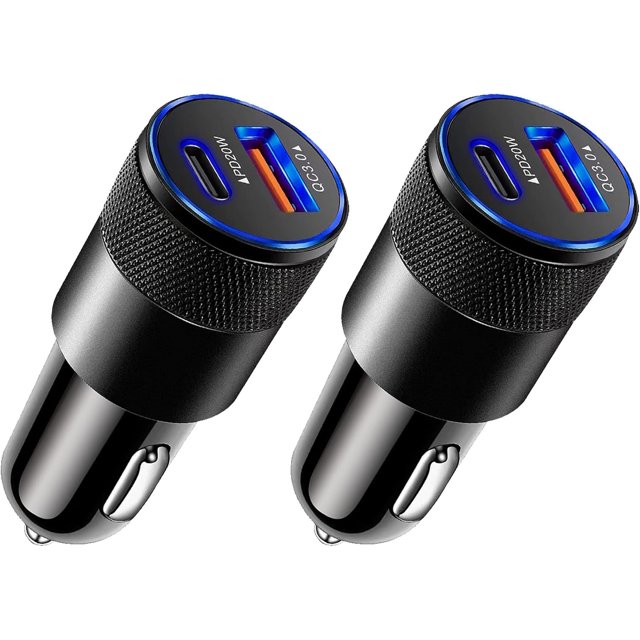 ENFOURCLASS 38W Car Charger (1-Pack) USB-C PD + QC3.0 Dual Port Fast Charging Adapter for ...